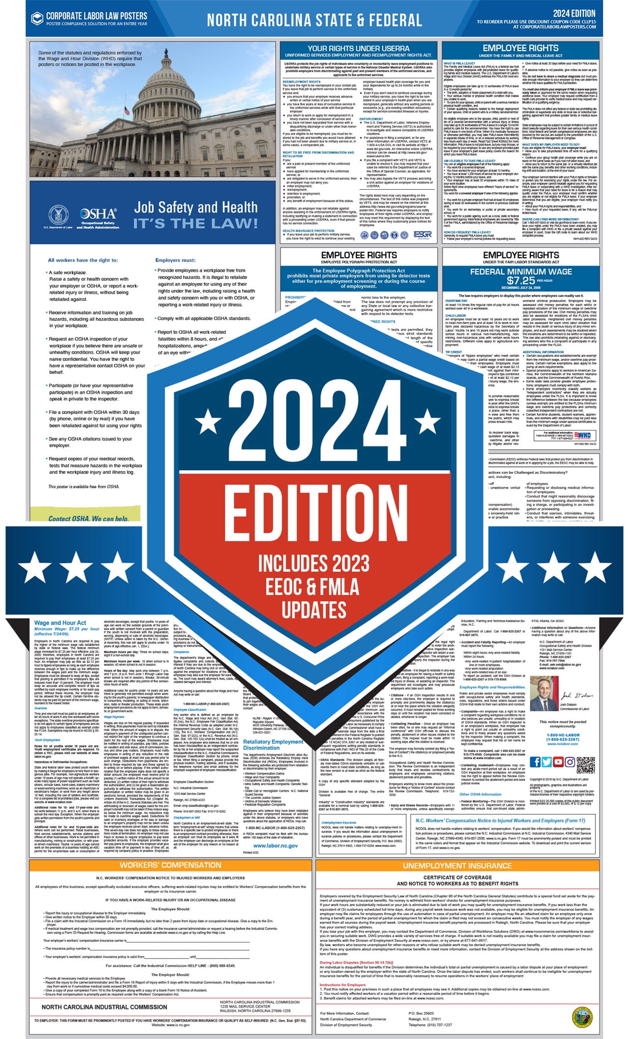 Corporate Labor Law Posters :: 2024 North Carolina State & Federal ... Corporate Labor Law Posters :: 2024 North Carolina State & Federal ...