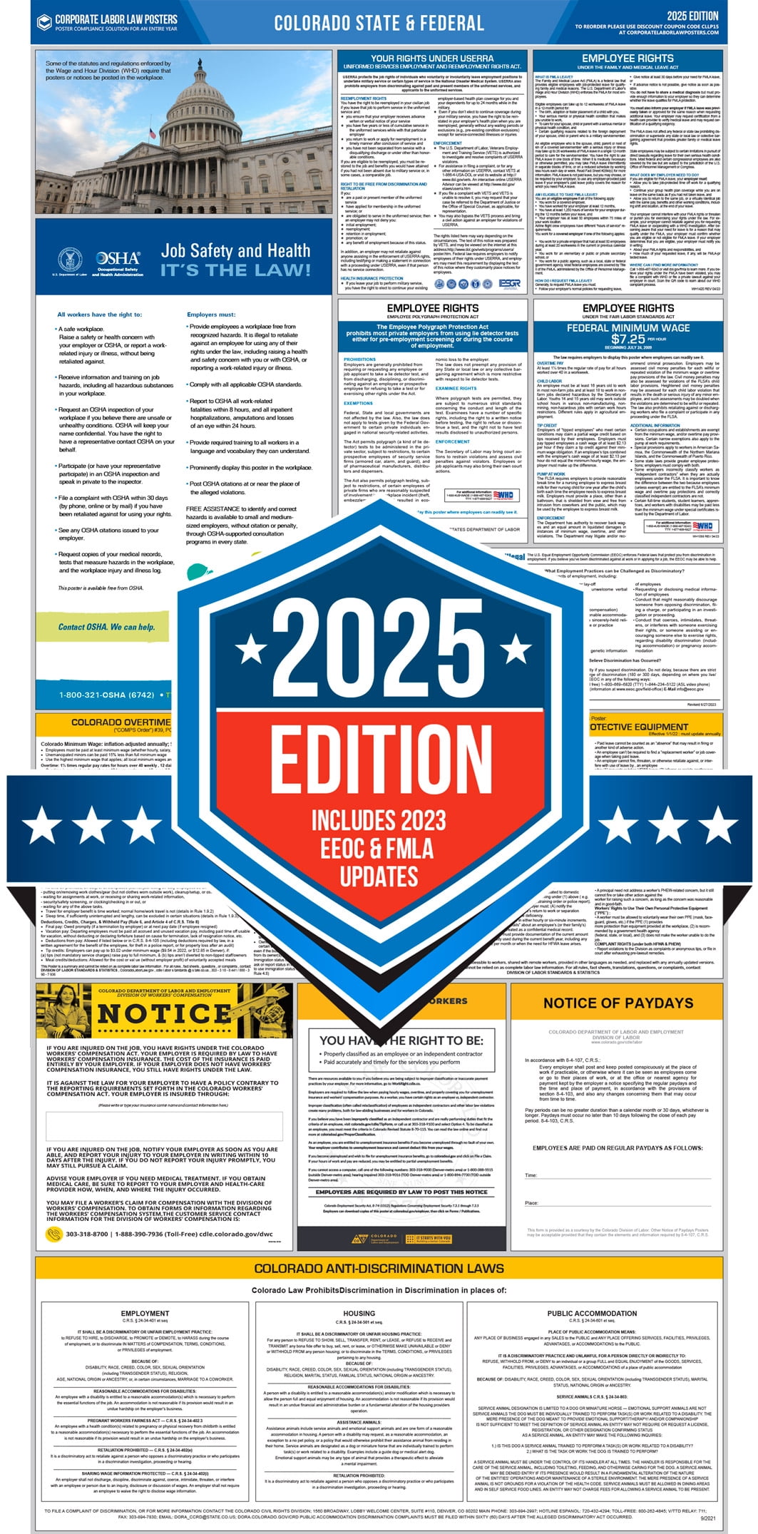 Corporate Labor Law Posters :: 2025 Colorado State & Federal Labor Law ...