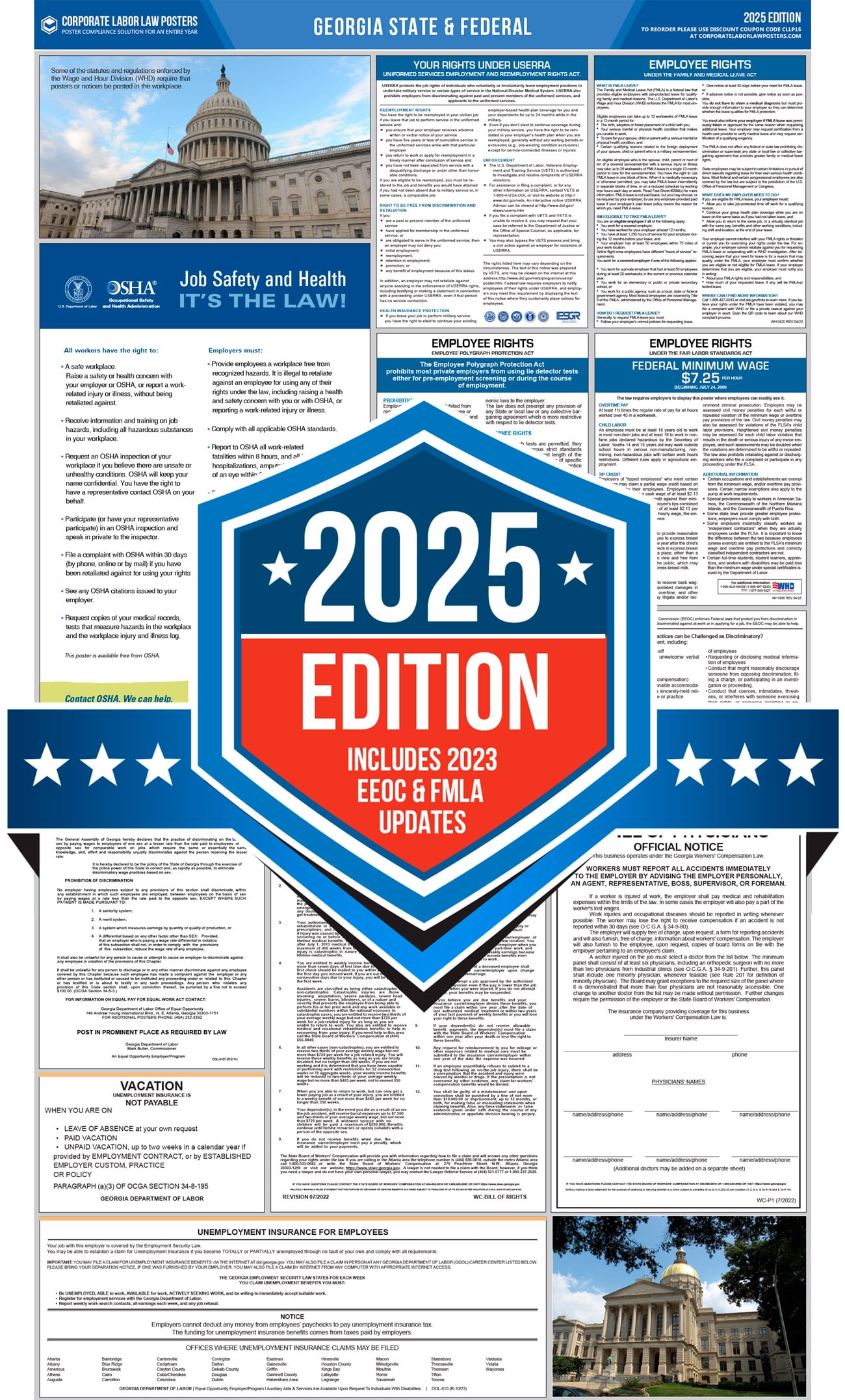 Corporate Labor Law Posters :: 2025 Georgia State & Federal Labor Law ...
