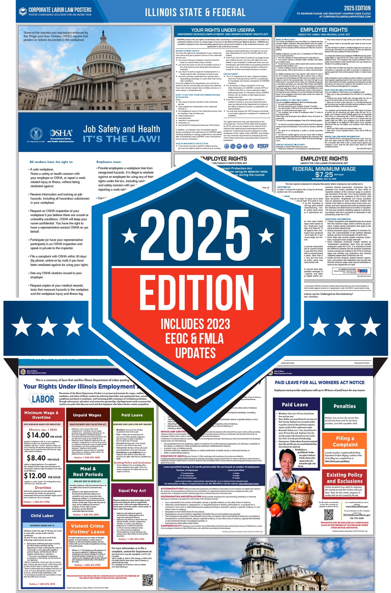 Corporate Labor Law Posters :: 2025 Illinois State & Federal Labor Law ...