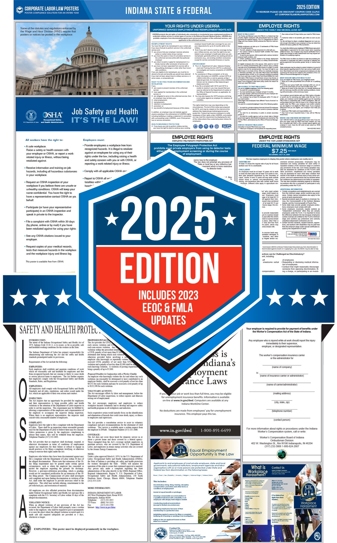 Corporate Labor Law Posters :: 2025 Indiana State & Federal Labor Law ...