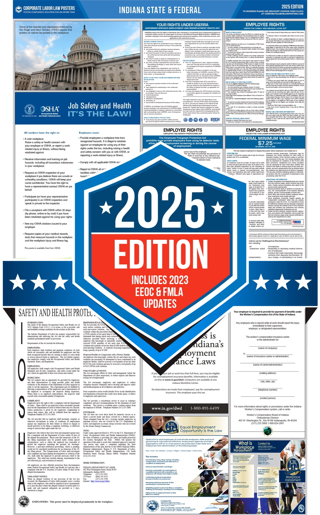 Corporate Labor Law Posters :: 2025 Indiana State & Federal Labor Law ...