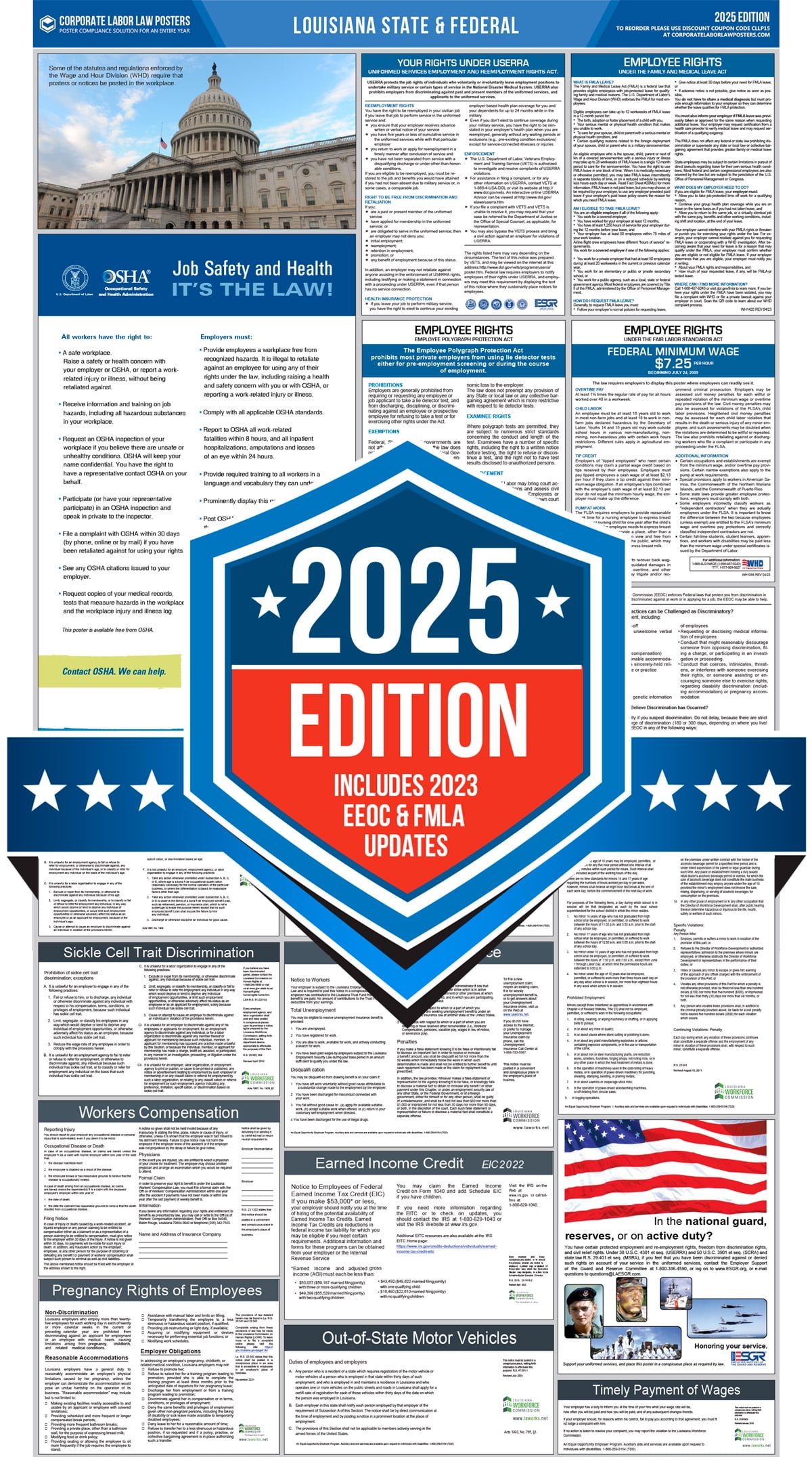 Corporate Labor Law Posters :: 2025 Louisiana State & Federal Labor Law ...
