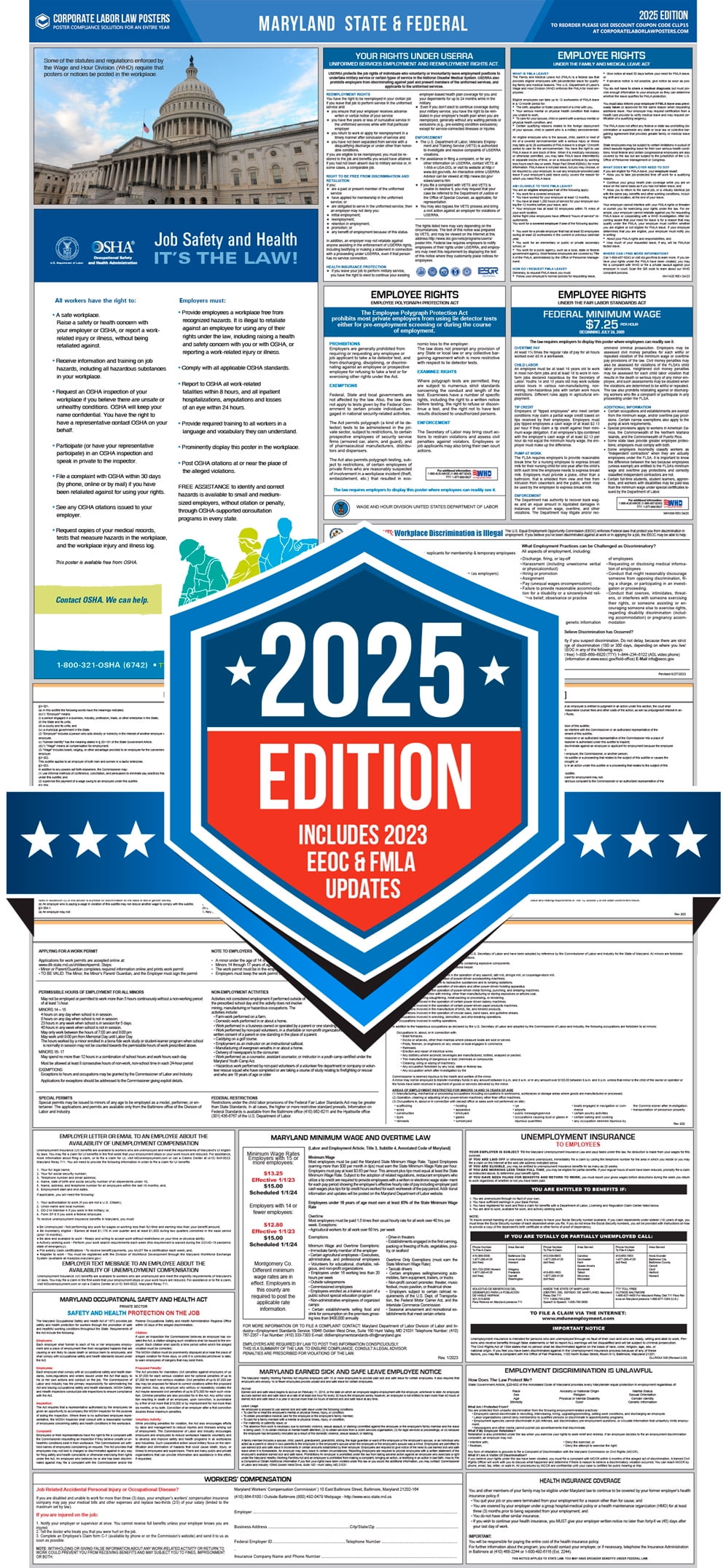 Corporate Labor Law Posters :: 2025 Maryland State & Federal Labor Law ...