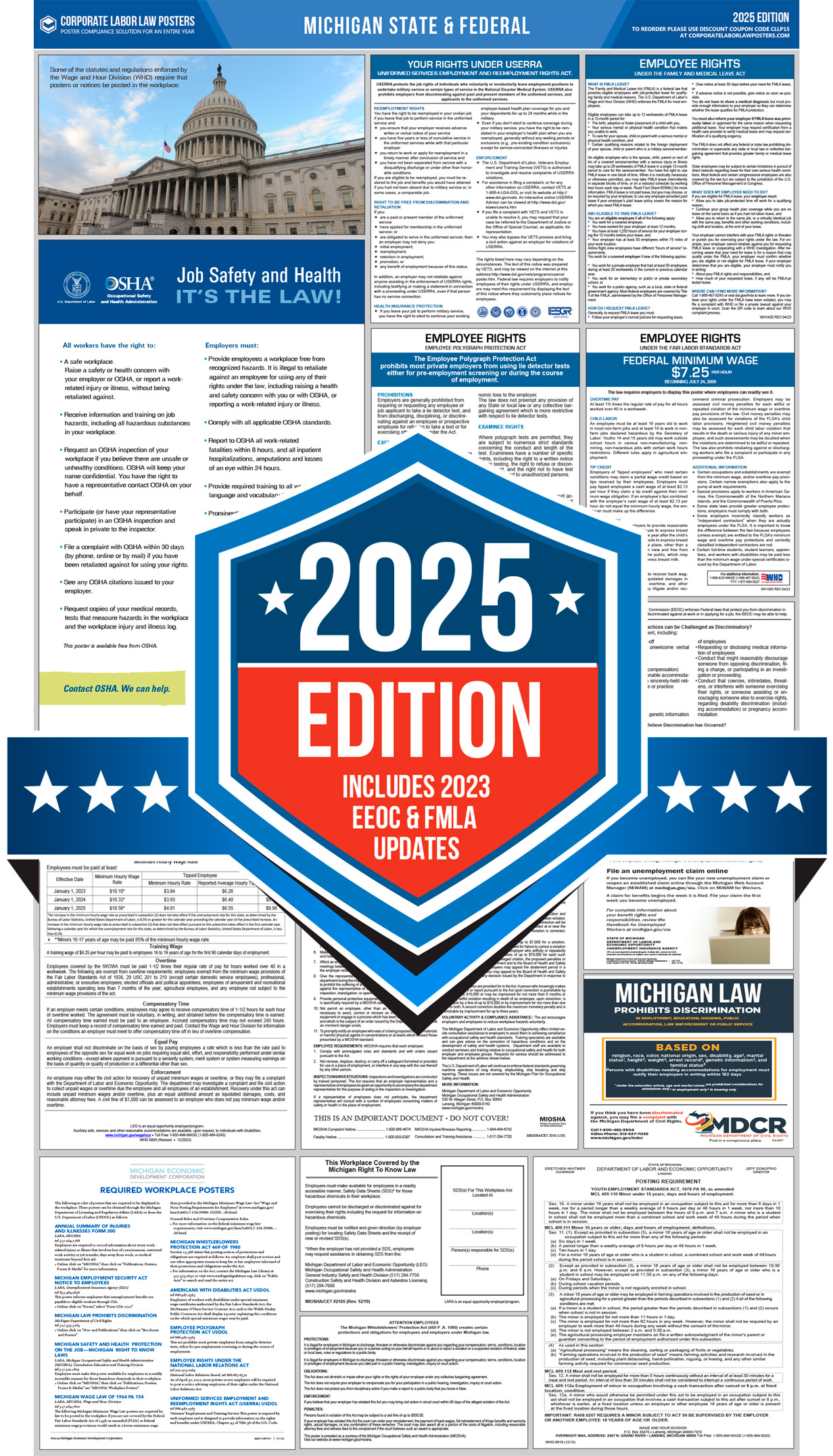 Corporate Labor Law Posters :: 2025 Michigan State & Federal Labor Law ...