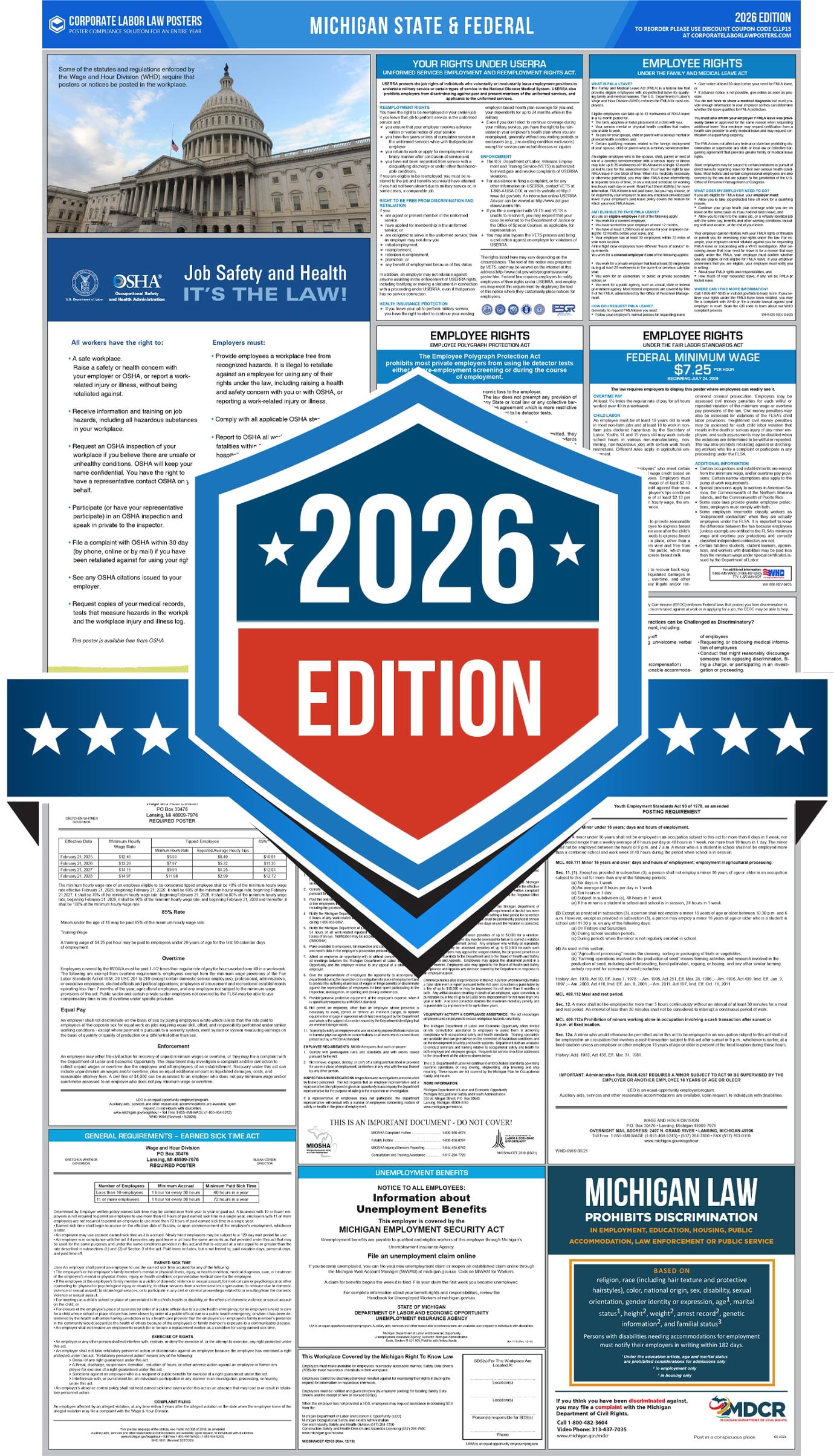 Corporate Labor Law Posters :: 2026 Michigan State & Federal Labor Law ...
