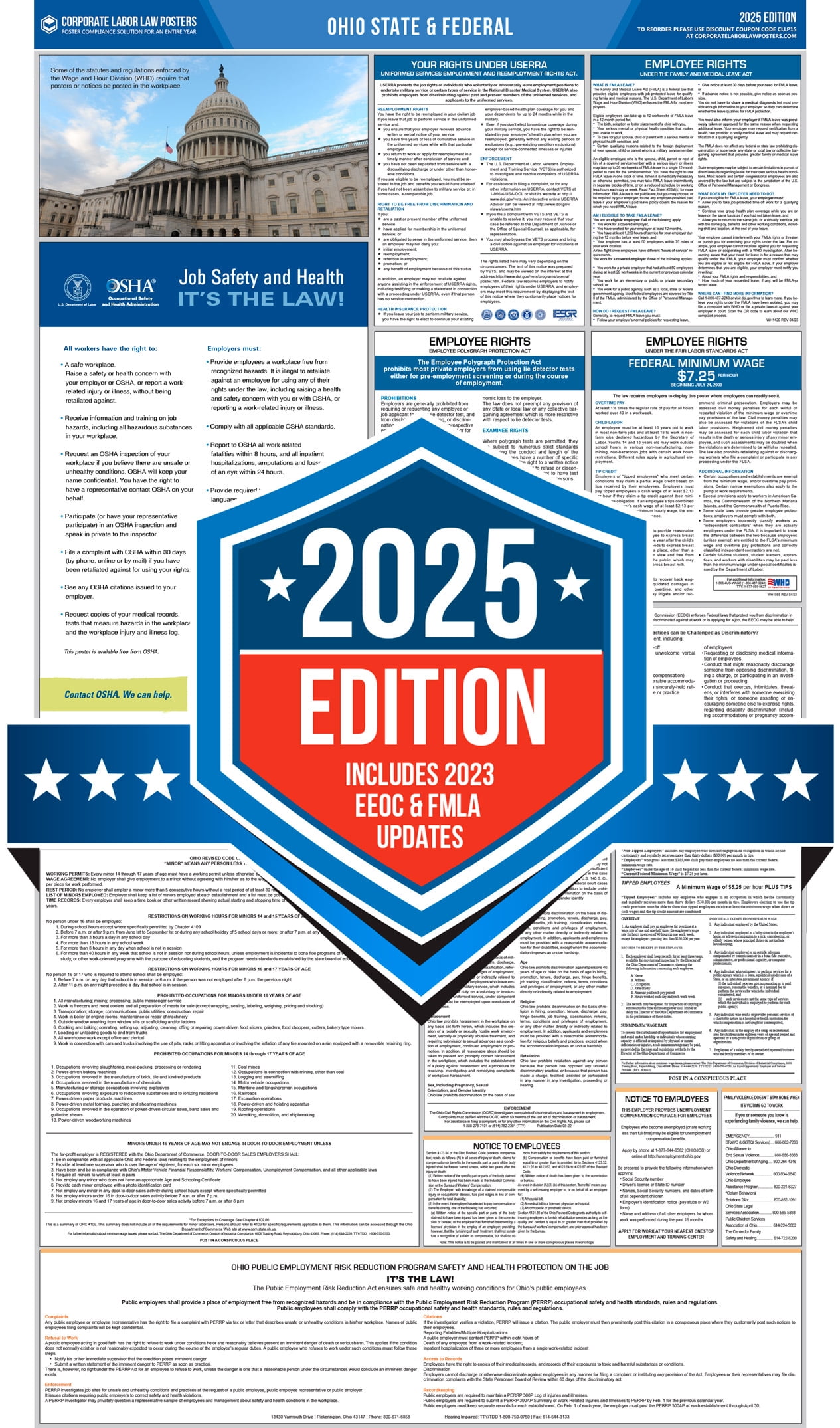 Corporate Labor Law Posters :: 2025 Ohio State & Federal Labor Law ...