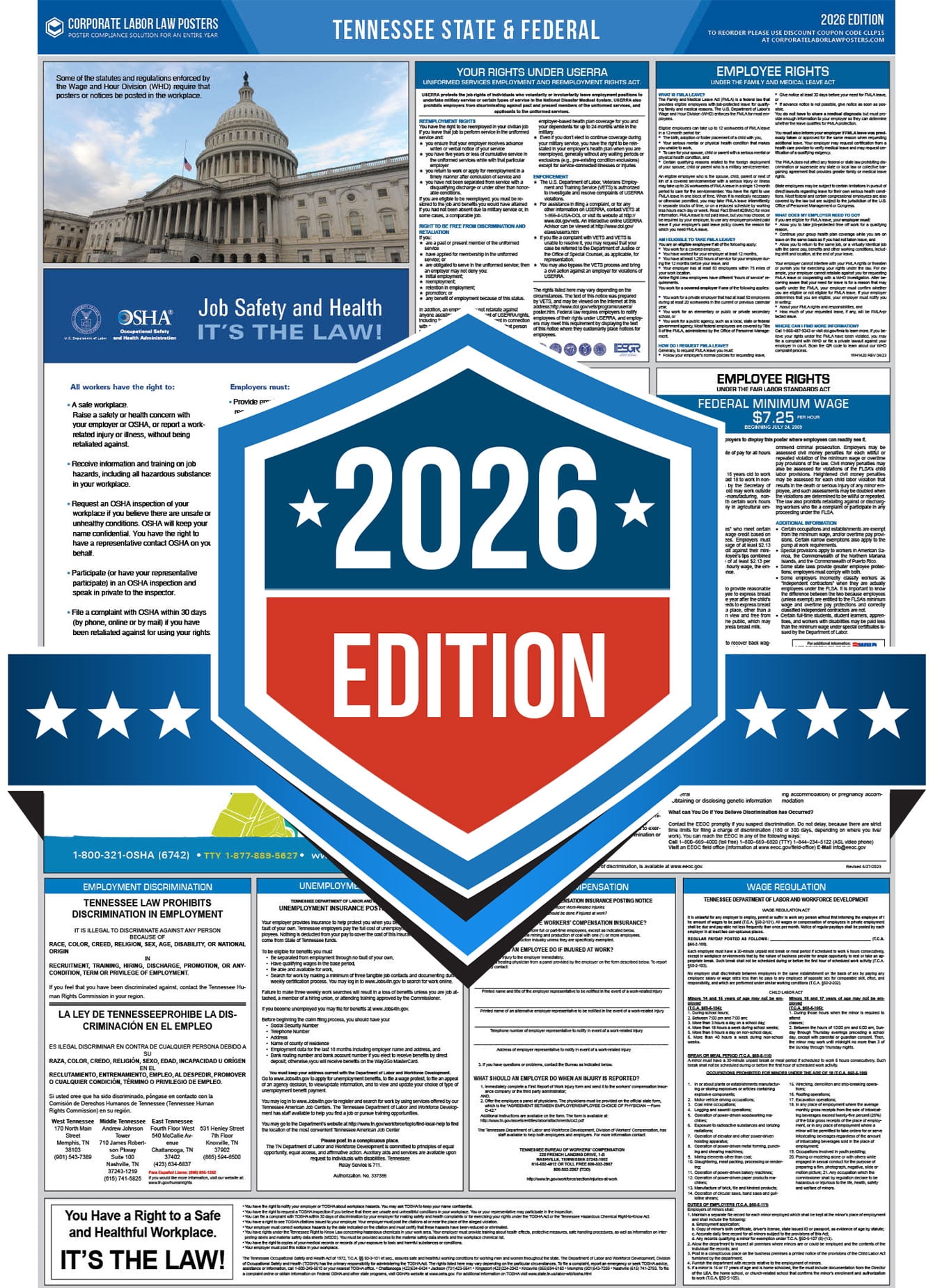 Corporate Labor Law Posters :: 2026 Tennessee State & Federal Labor Law ...