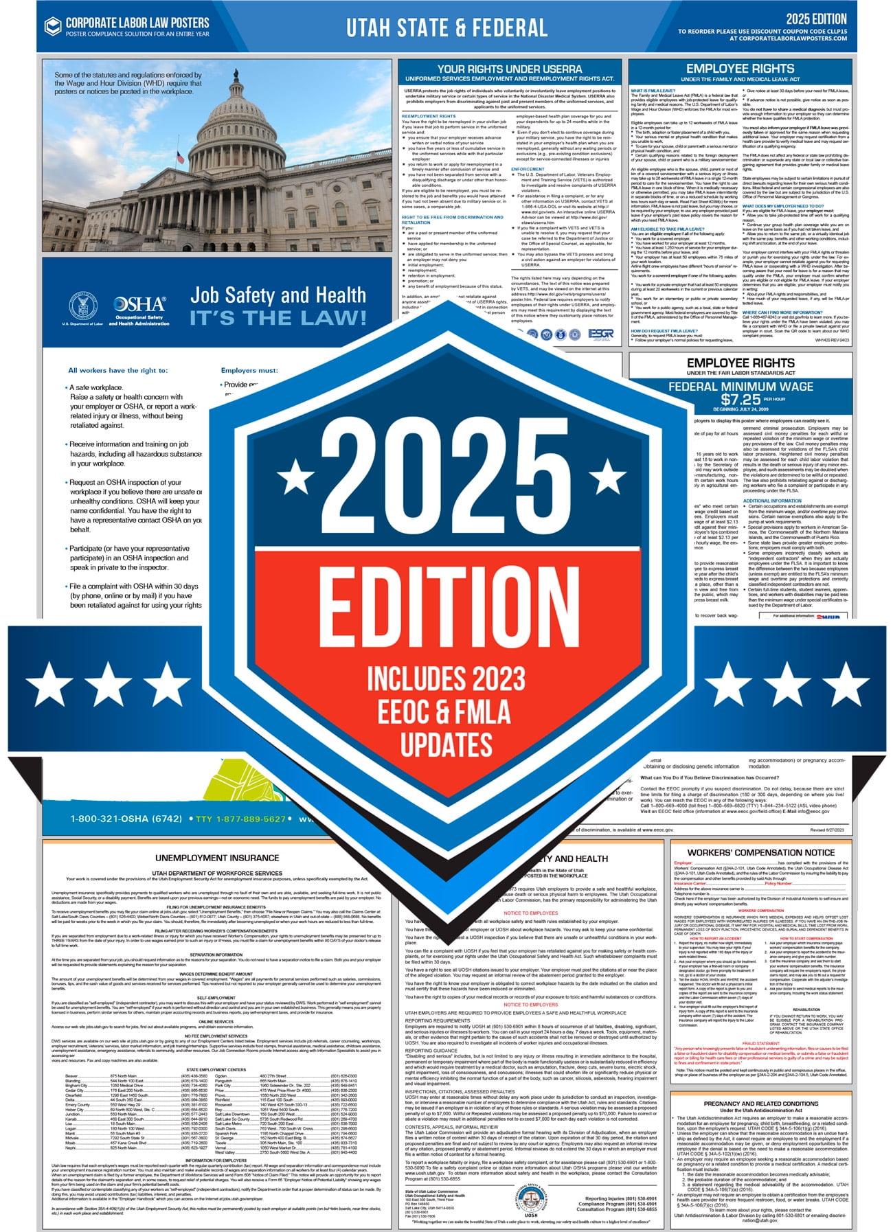 Corporate Labor Law Posters :: 2025 Utah State & Federal Labor Law ...