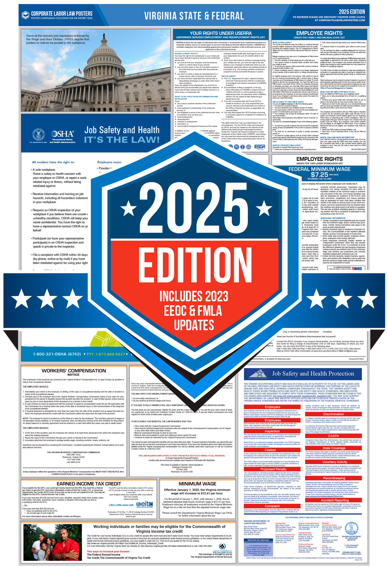Corporate Labor Law Posters :: 2025 Virginia State & Federal Labor Law ...