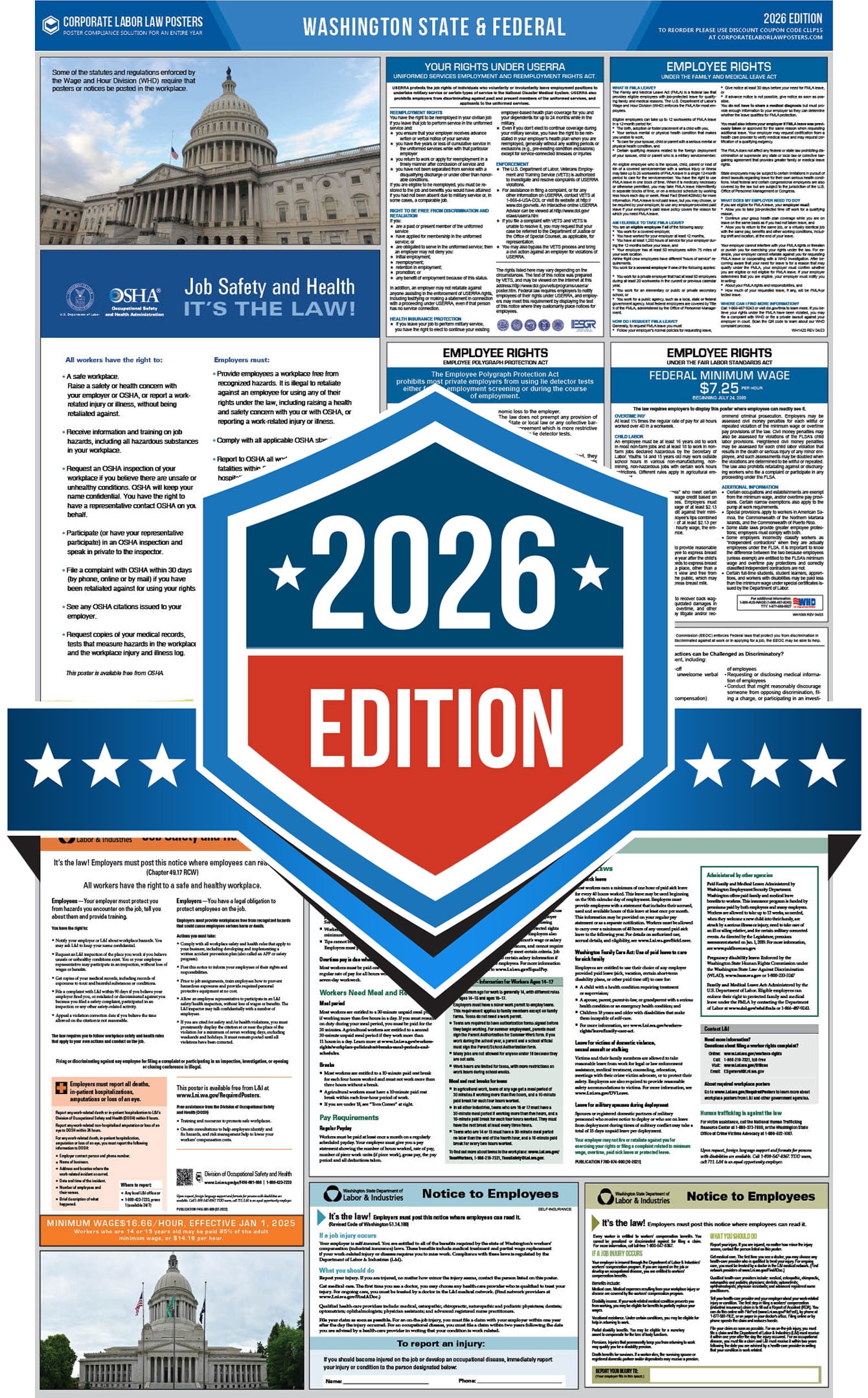 Corporate Labor Law Posters :: 2026 Washington State & Federal Labor ...