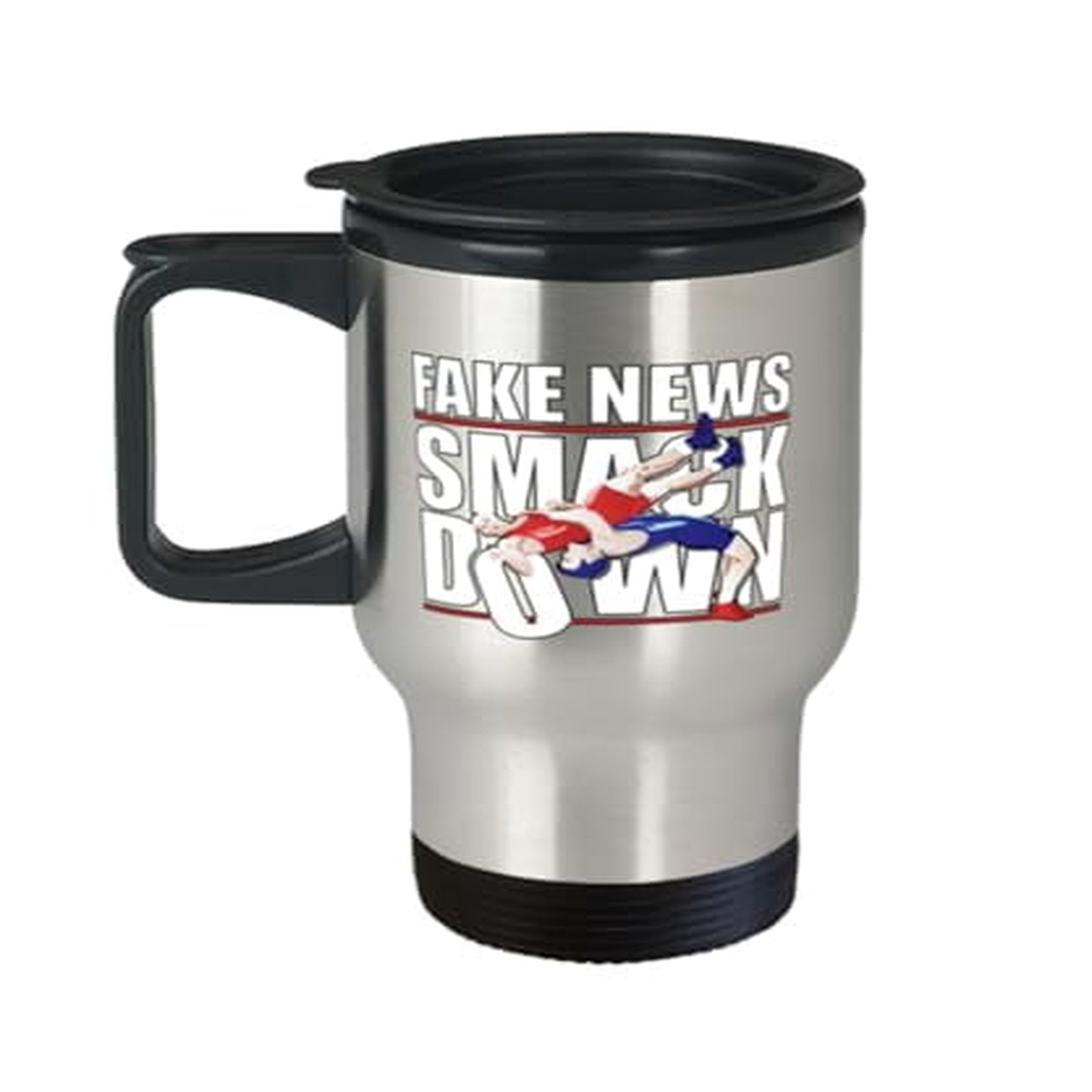 Corporate Media Travel Mug, Fake News Smack Down, Main Stream Media ...