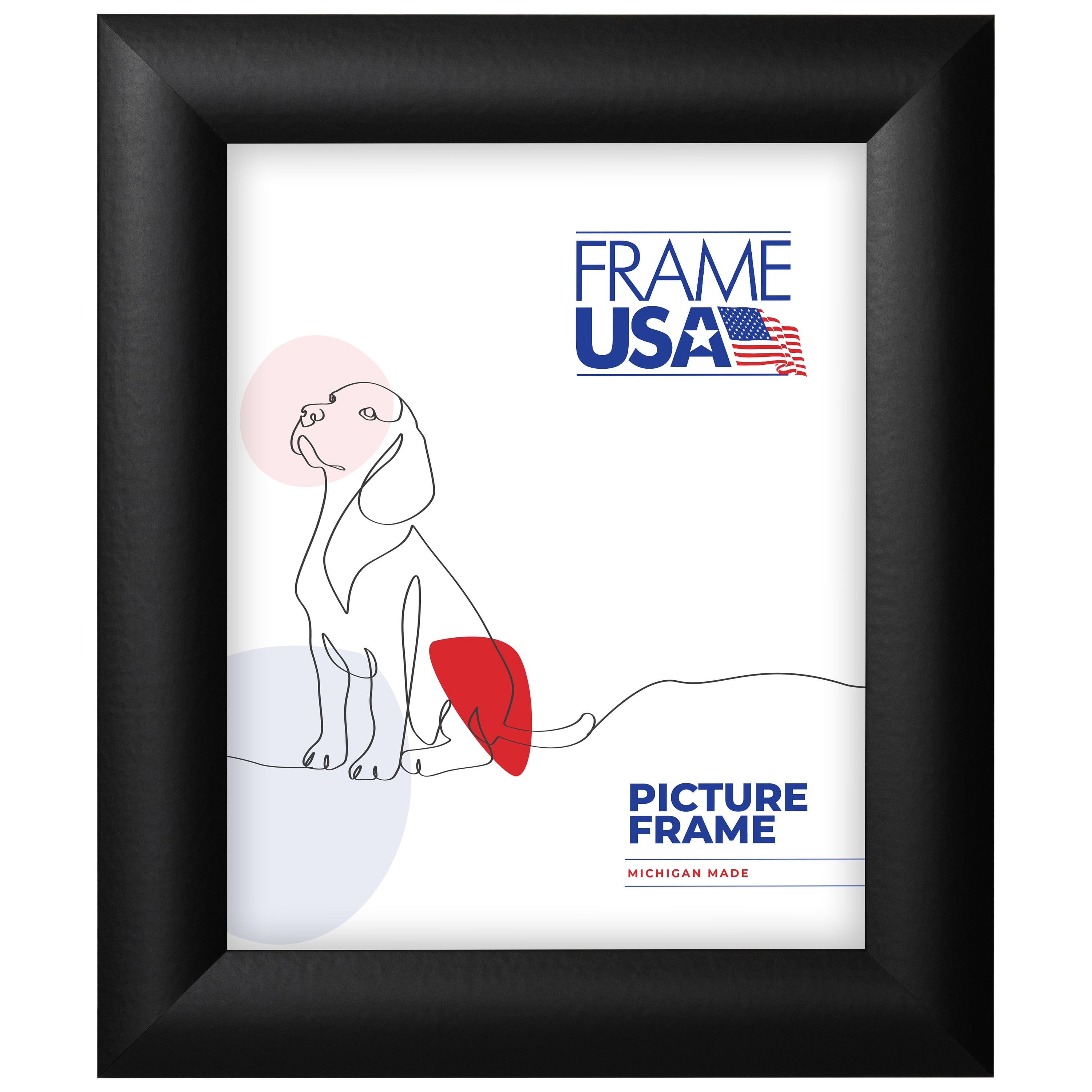 17x22 Picture Frame, Black Corporate Rounded 58048, 1.5 Inch MDF with ...