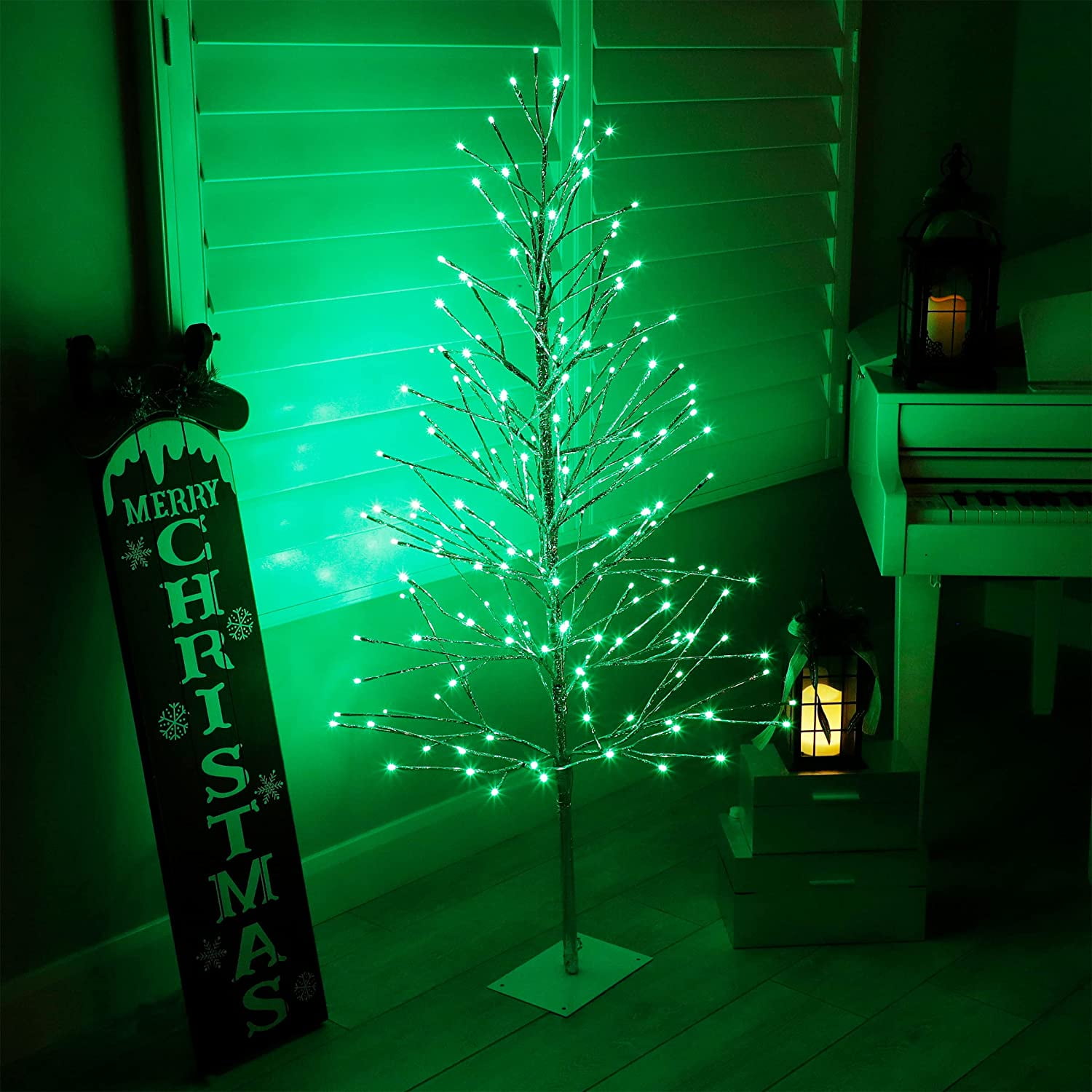 Corporation 60" H Indoor/Outdoor Artificial Christmas Tree with Green ...