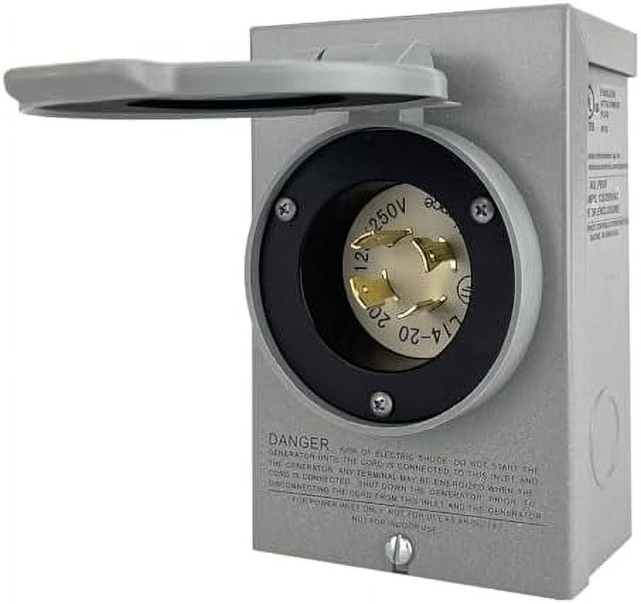 Corporation PB20 20-Amp NEMA 3R Power Inlet for Generators Up to 5,000 ...