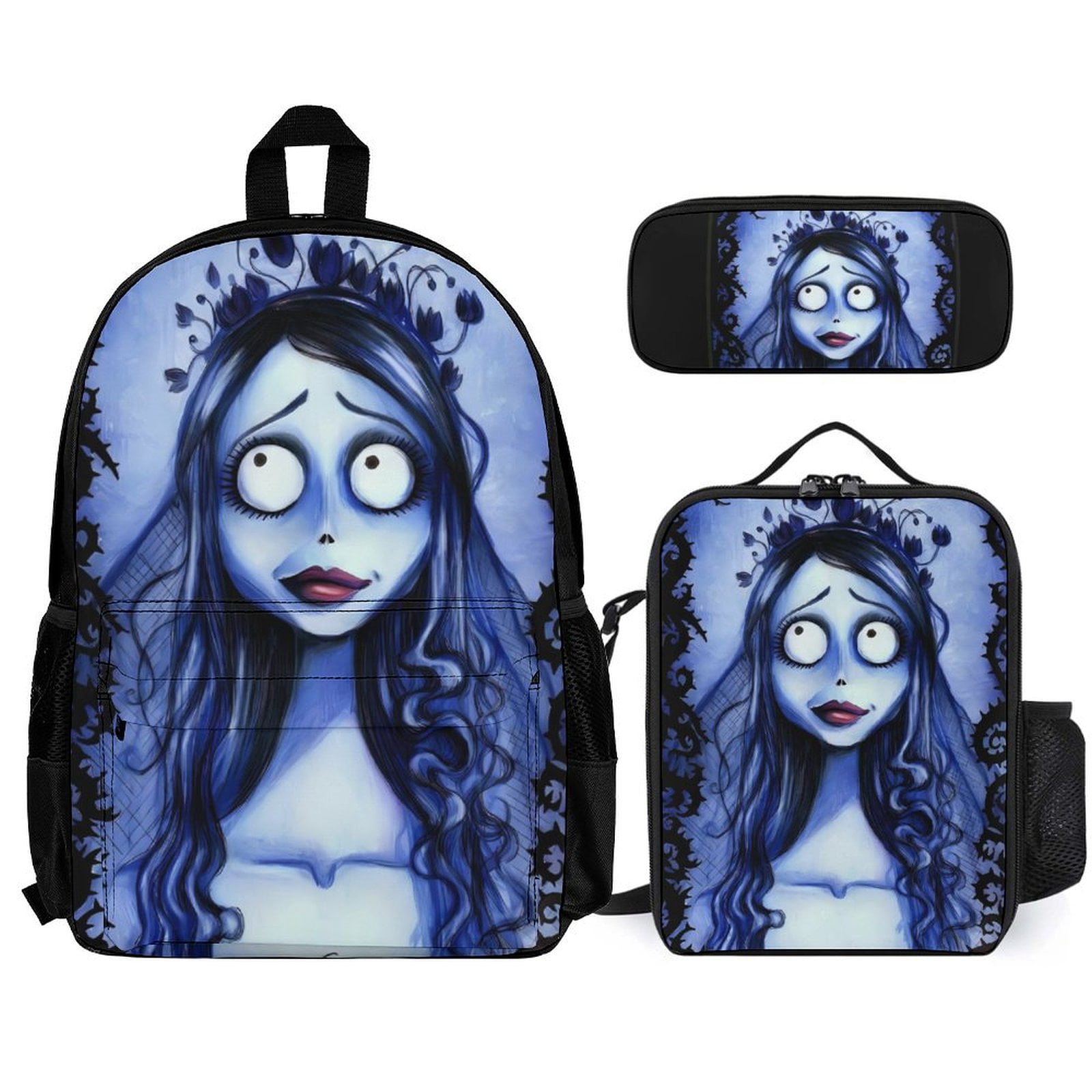 Corpse Bride 3 Pcs Schoolbag Backpack Large Capacity Bookbags Casual ...