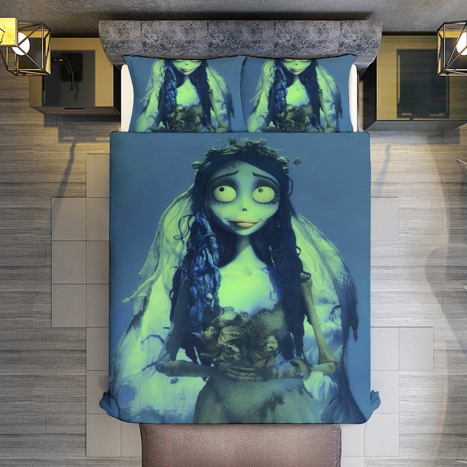 Corpse Bride 3-Piece Bedding Set (1 Duvet Cover + 2 Pillow Shams ...