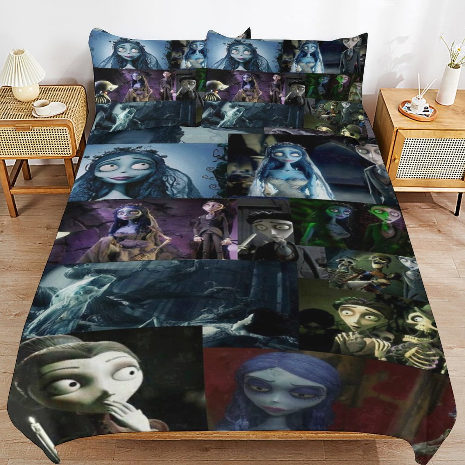 Corpse Bride 3-Piece Bedding Set Soft Warm And Comfortable Bed Set with ...