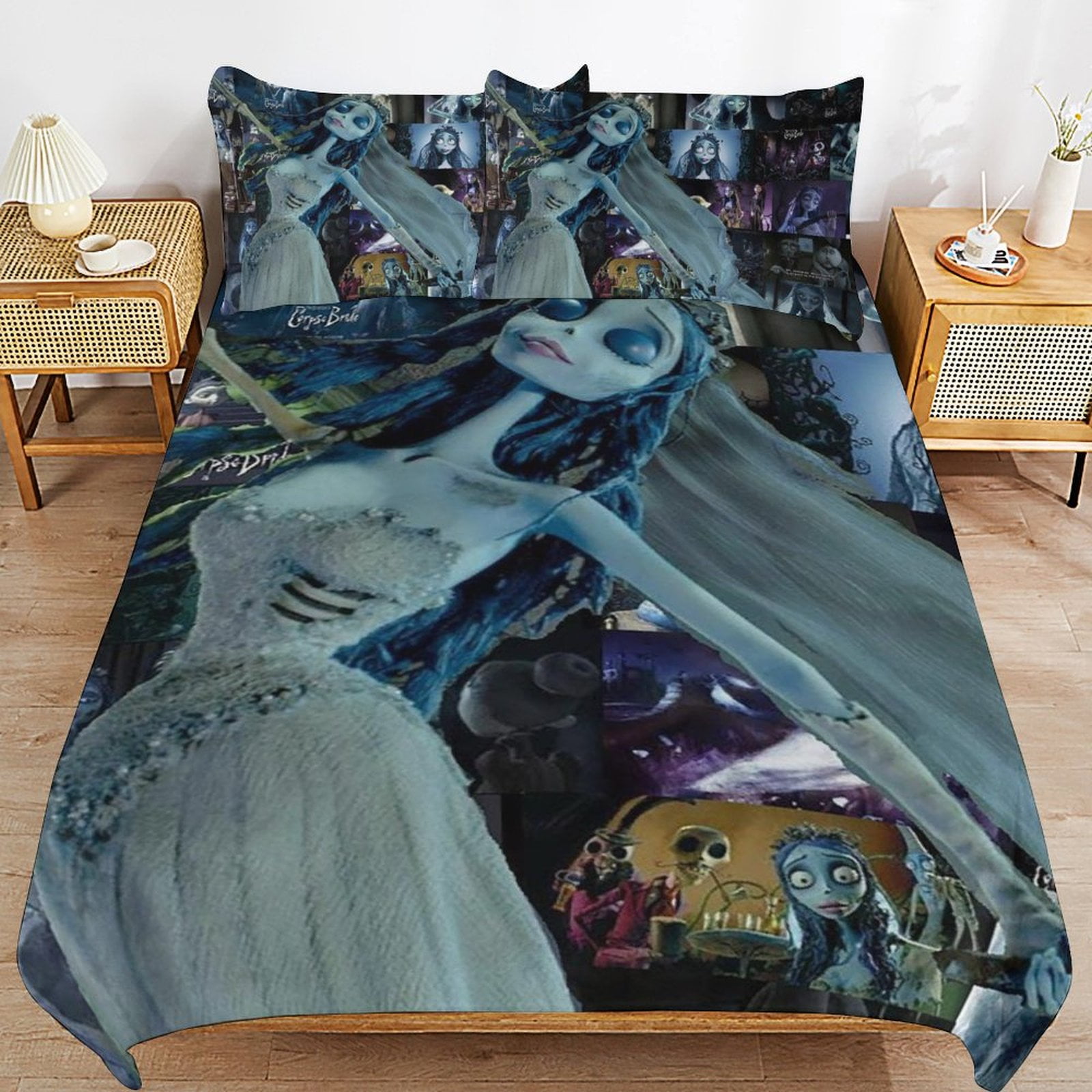 Corpse Bride 3-Piece Bedding Set Soft Warm And Comfortable Bed Set with ...