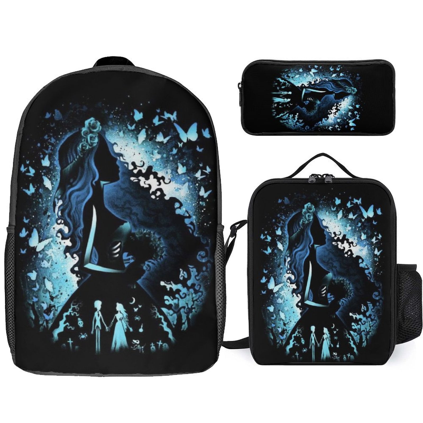 Corpse Bride 3 Piece Set School Bag Set Daypack Backpack Tote Bag ...