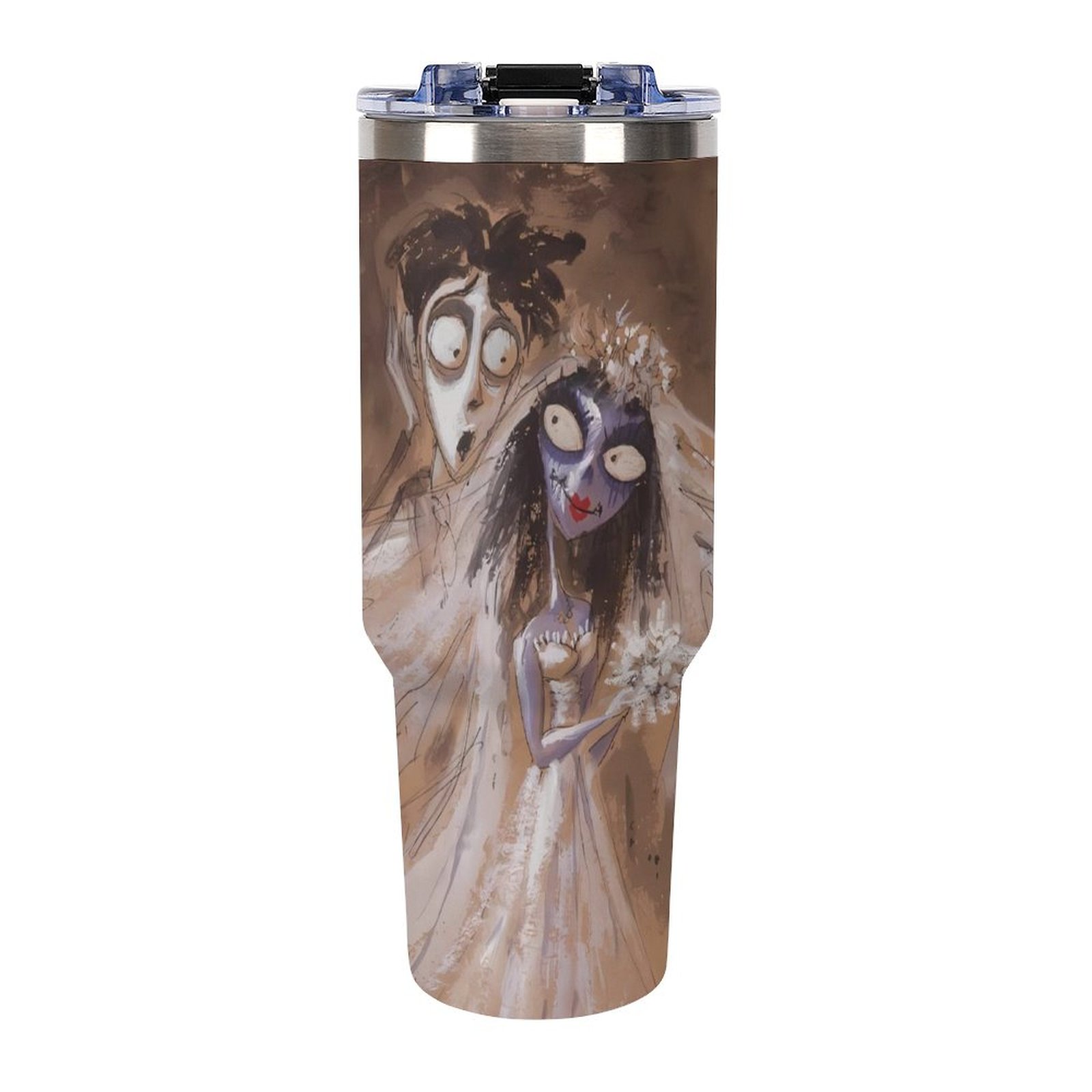 Corpse Bride 40 Oz Large Capacity Car Cup With Lid And Straw Stainless ...
