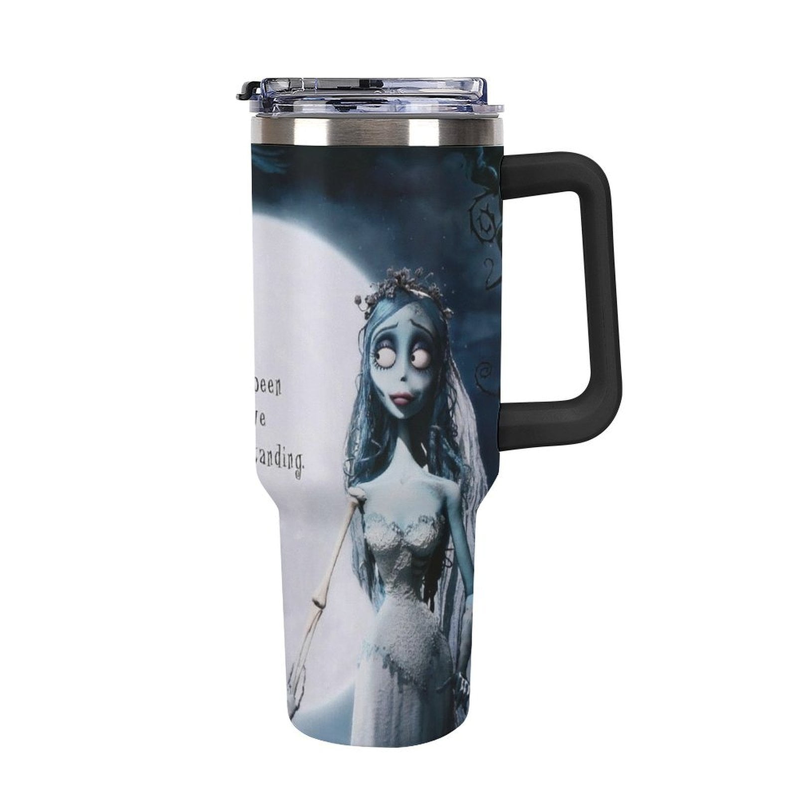 Corpse Bride 40 Oz Tumbler With Handle And Straw Lid, Stainless Steel ...
