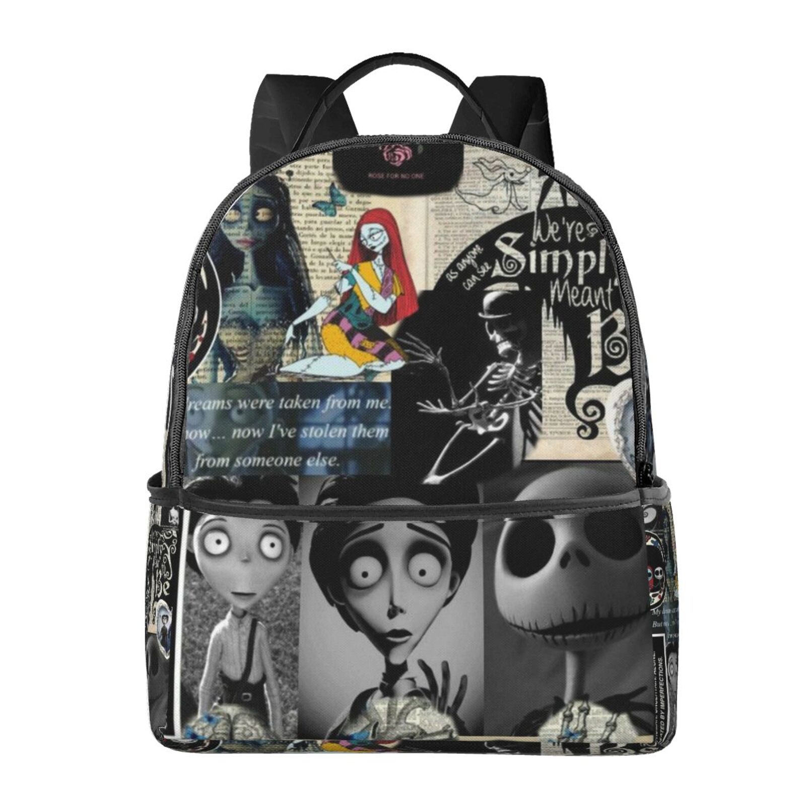Corpse Bride And Jack Skellington Casual Daypack For Women Men ...