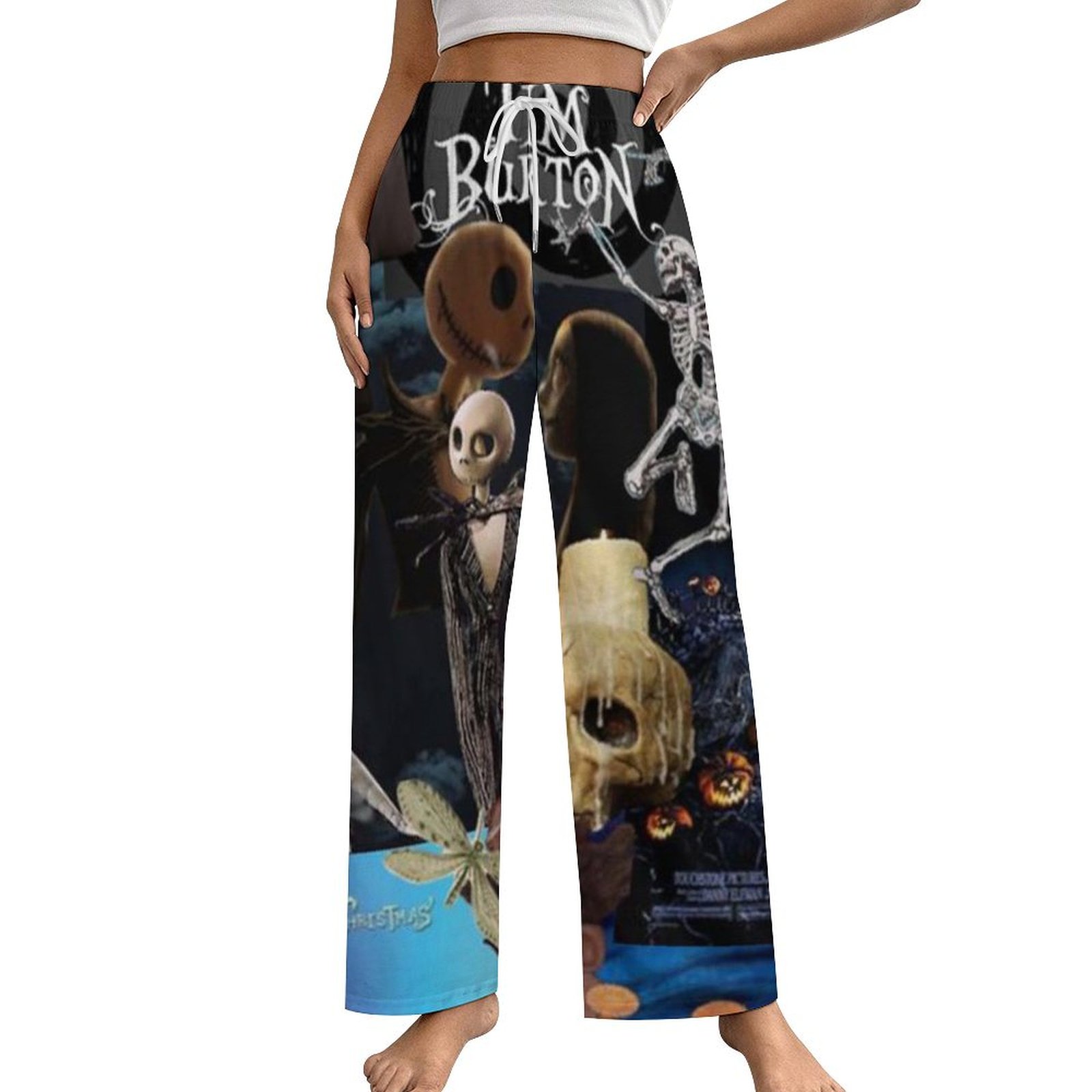 Corpse Bride And Jack Skellington Women Pajama Pants Causal Comfy ...