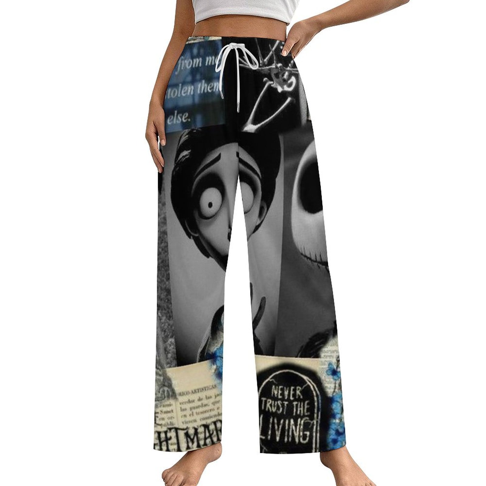 Corpse Bride And Jack Skellington Women Pajama Pants Causal Comfy ...