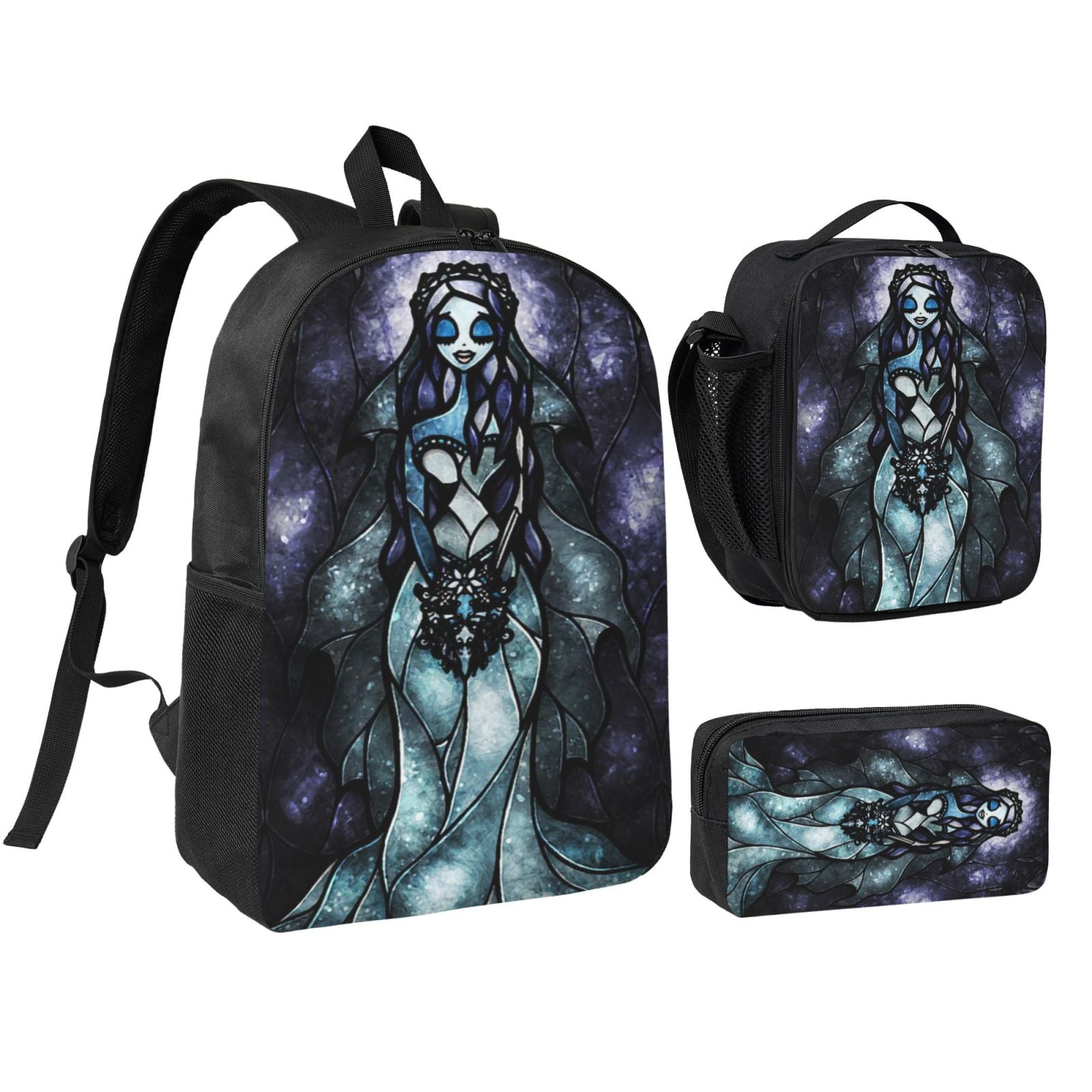 Corpse Bride Backpack Set 3pc , Backpack with Lunch Bag and Pen Bag for ...