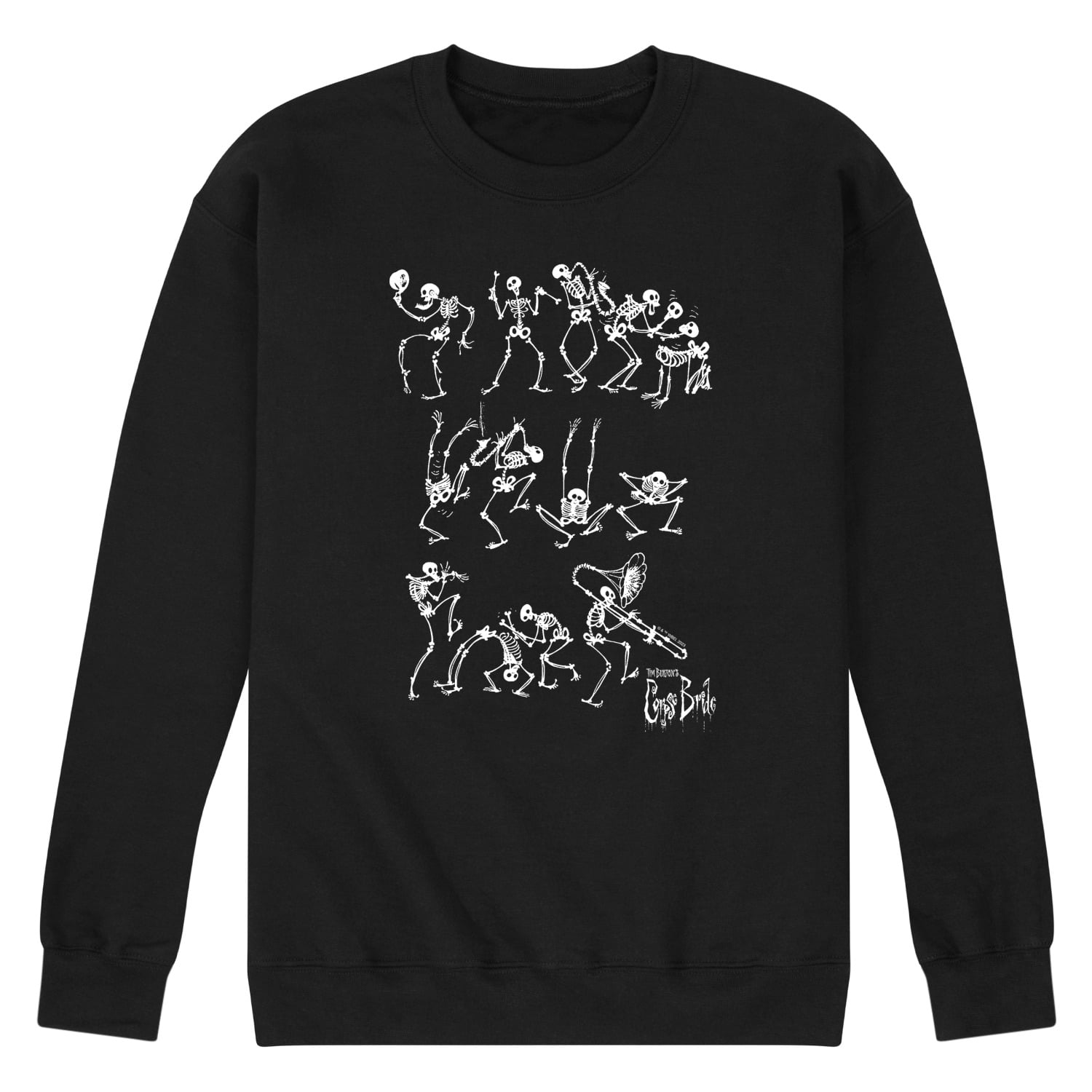 Corpse Bride - Bones Dancing the Scare Away - Men's Crew Neck Fleece ...