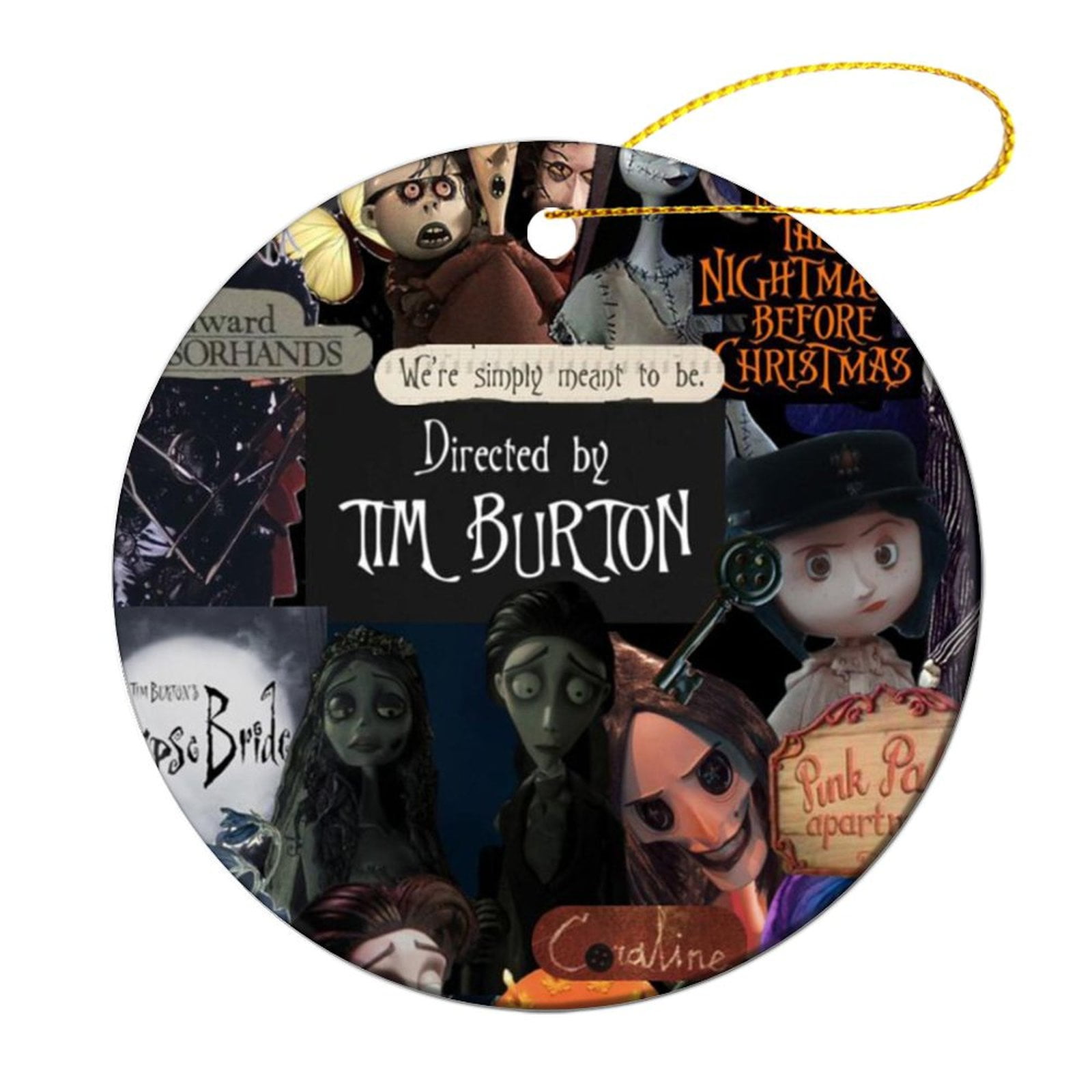 Corpse Bride Ceramic Christmas Tree Ornaments Round Souvenir X-Mas ...