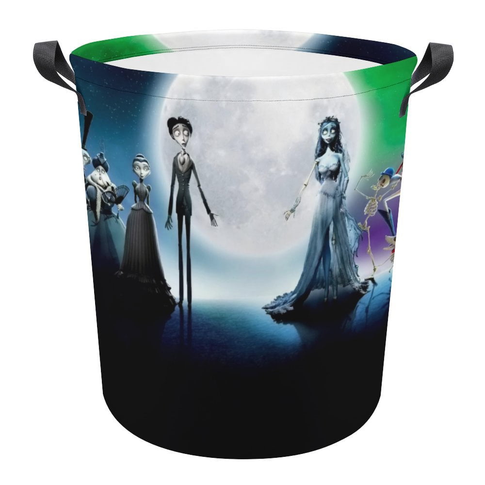 Corpse Bride Circular Laundry Hamper Foldable Large Storage Baskets ...