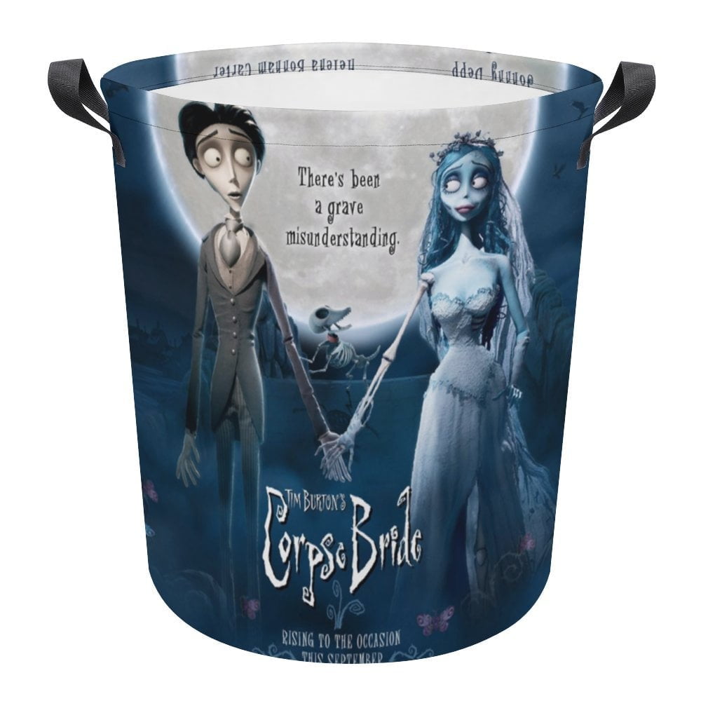 Corpse Bride Circular Laundry Hamper Foldable Large Storage Baskets ...