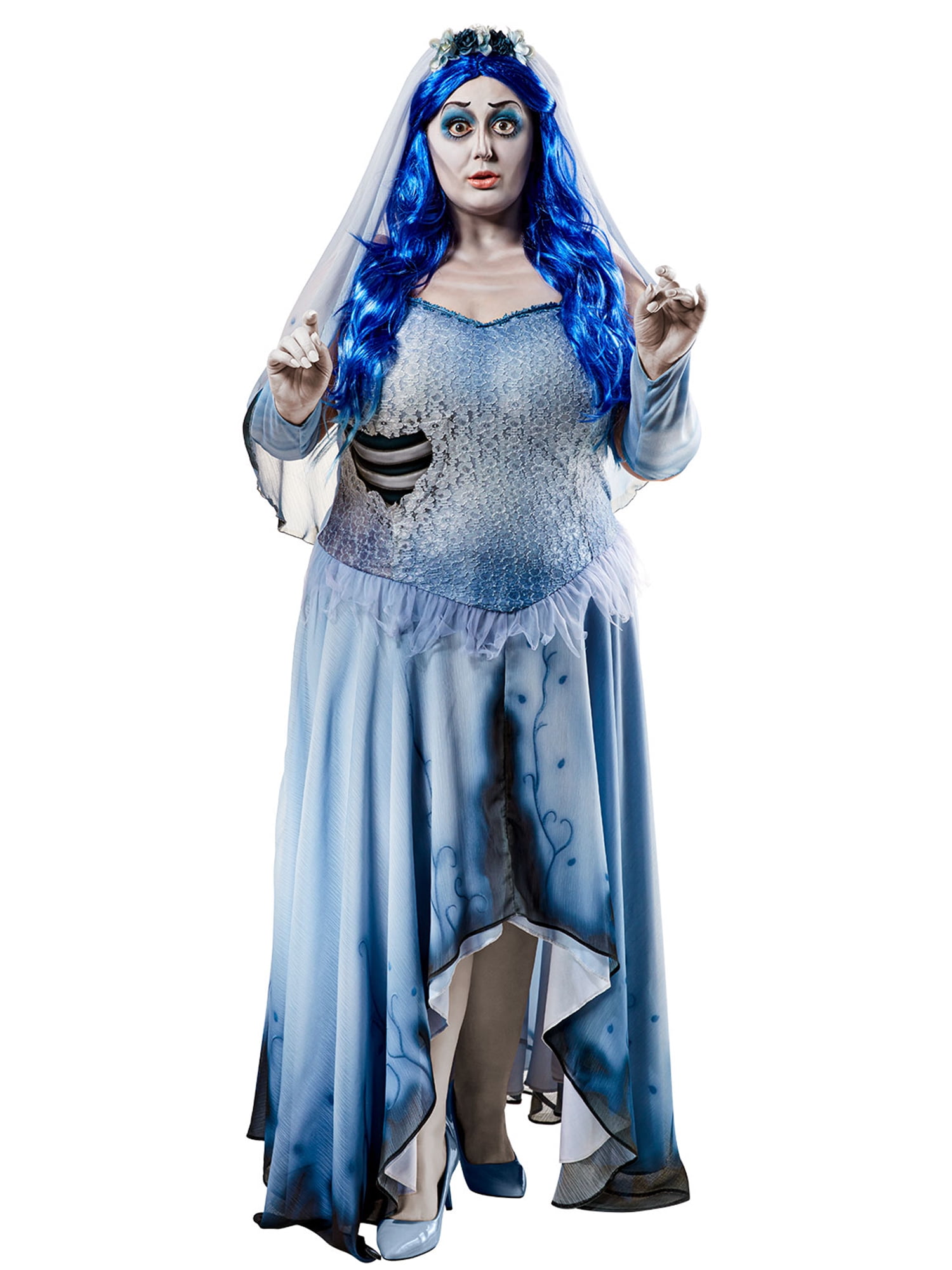 Corpse Bride Emily Deluxe Costume for Adults by Rubies, Women's 3X ...