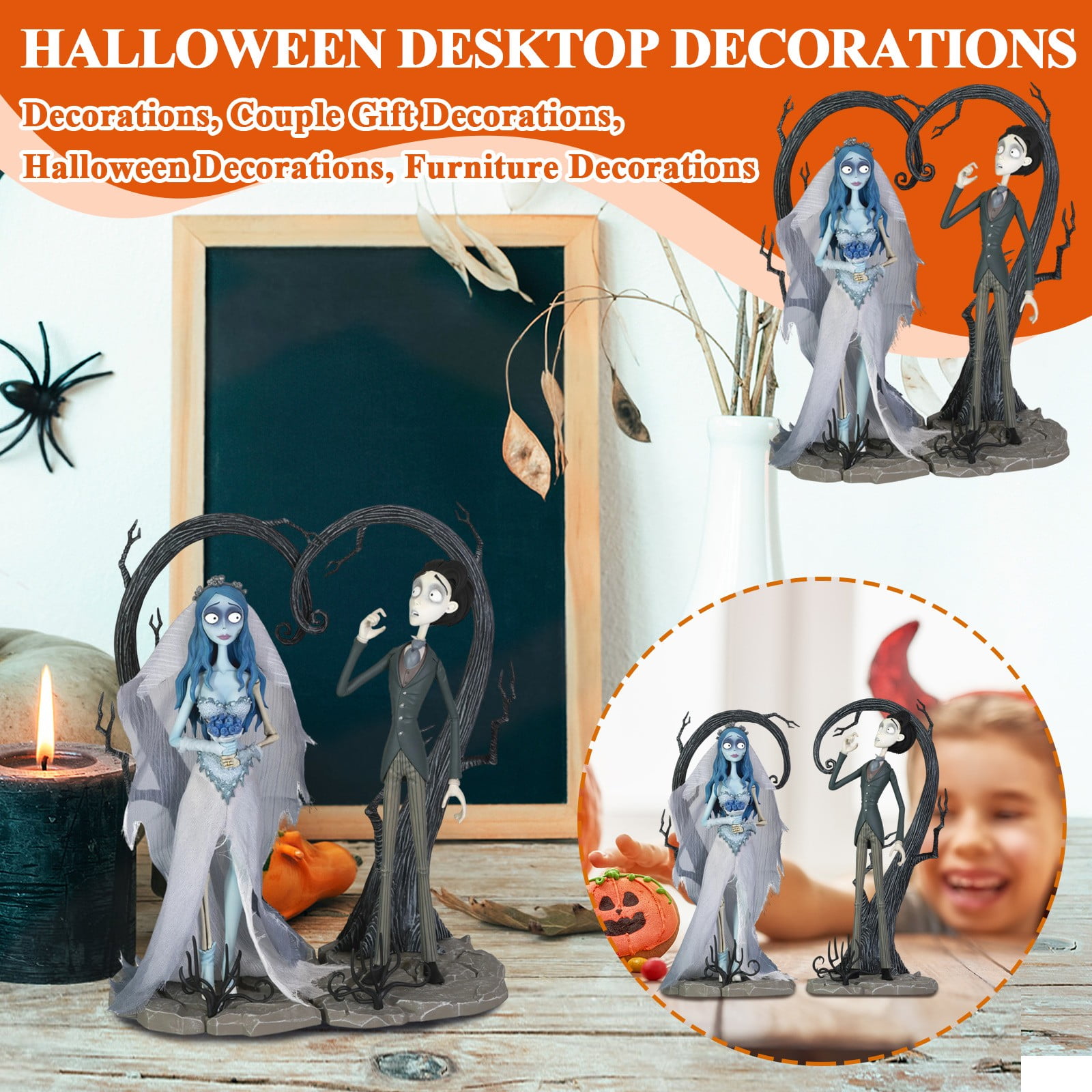 Corpse Bride Emily & Victor 8.2" Tall SFC Collectible PVC Figurine ...