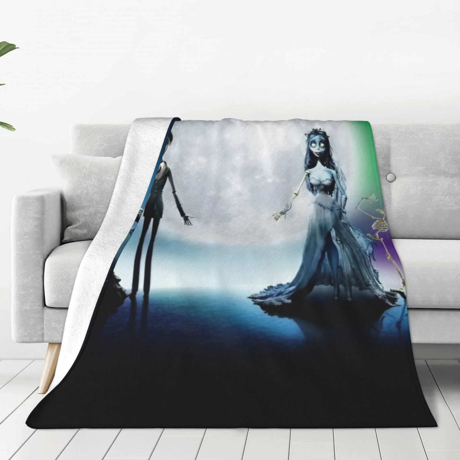 Corpse Bride Flannel Blanket Cozy Ultra-Soft Micro Fleece Throw Blanket ...
