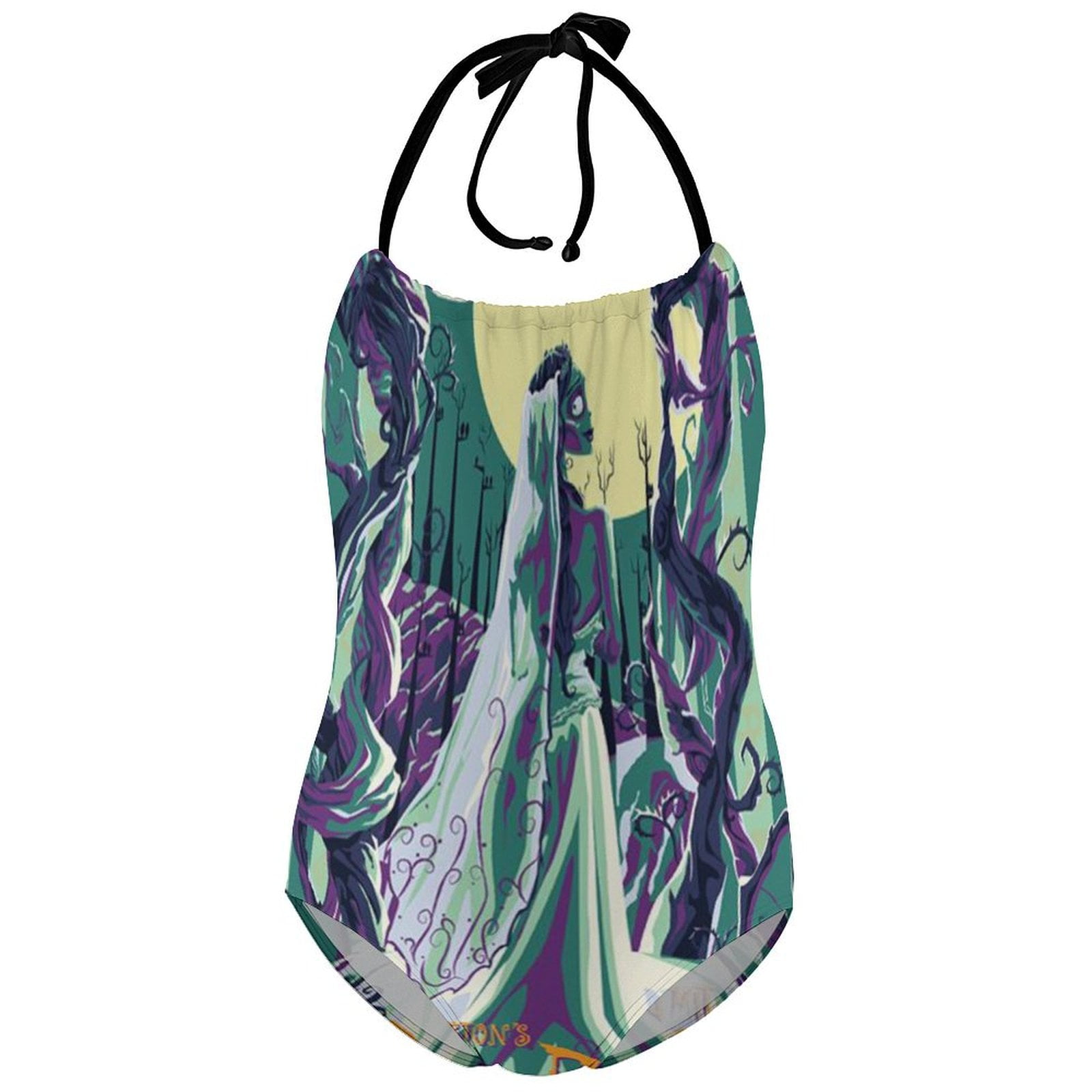 Corpse Bride Girls One Piece Swimsuit Quick Dry Swimwear Print Bathing ...