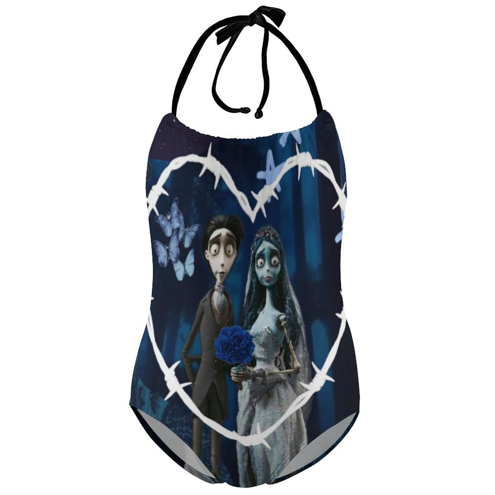 Corpse Bride Girls One Piece Swimsuit Quick Dry Swimwear Print Bathing ...
