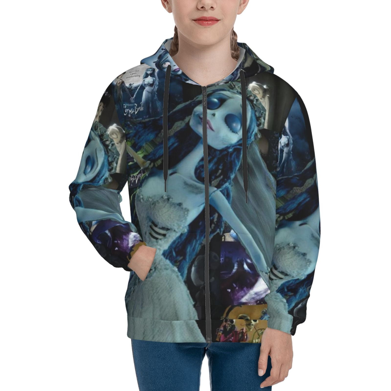 Corpse Bride Hoodie 3D Print Pullover Hooded Long Sleeve Sweatshirts ...