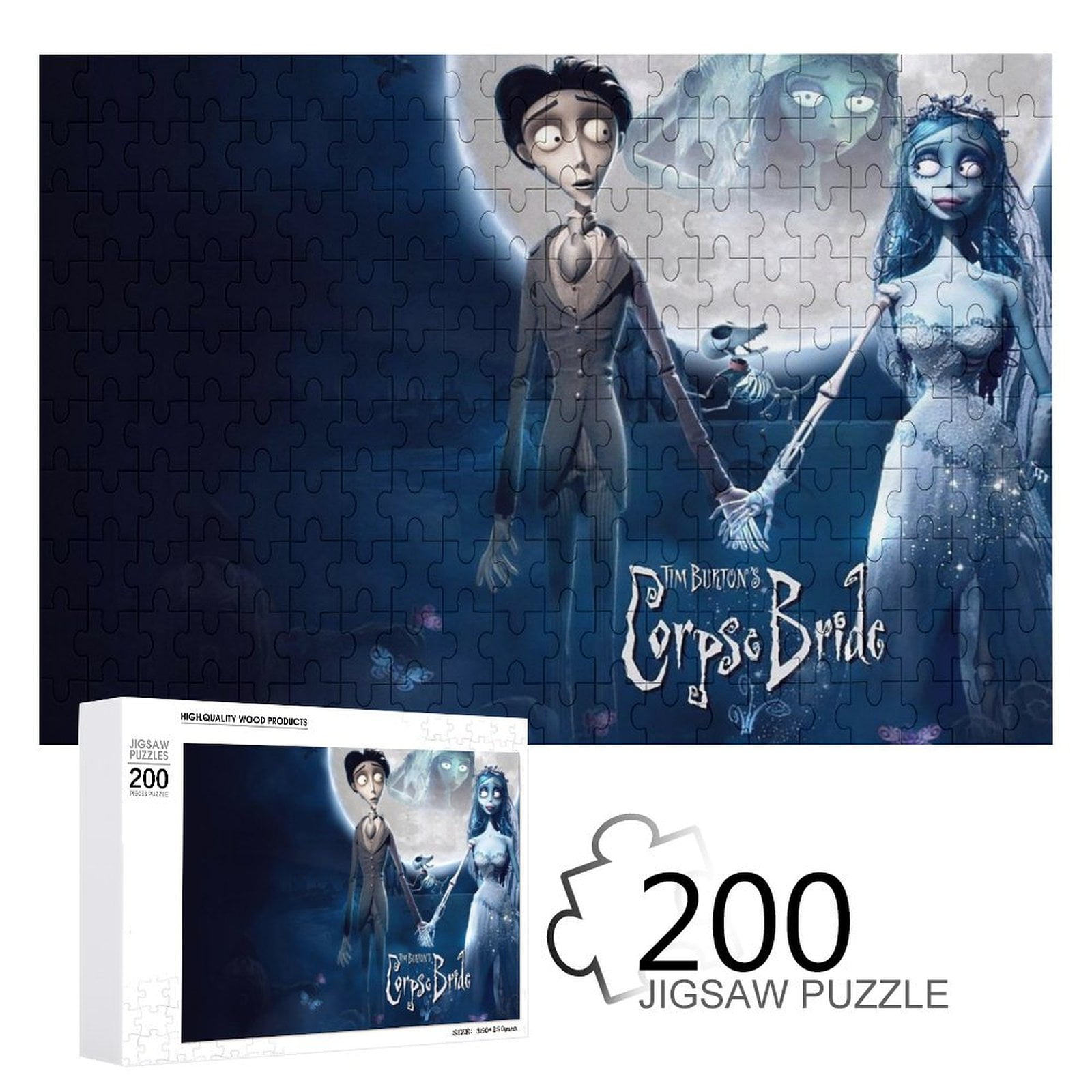 Corpse Bride Jigsaw Puzzle 200 Piece Art Puzzles for Adults Kids ...
