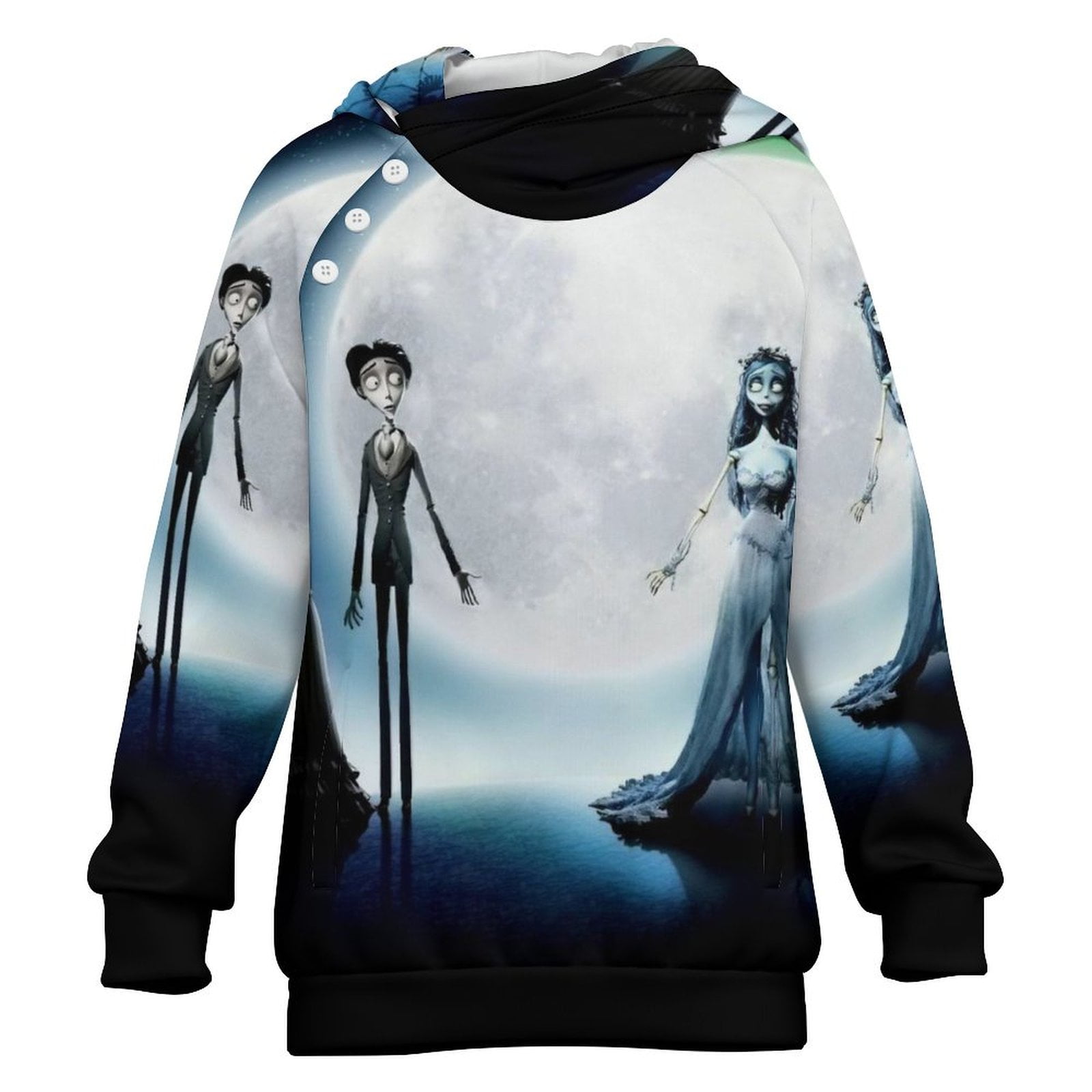 Corpse Bride Kids Pullover Hoodie Raglan Long Sleeve Sweatshirt Fashion ...