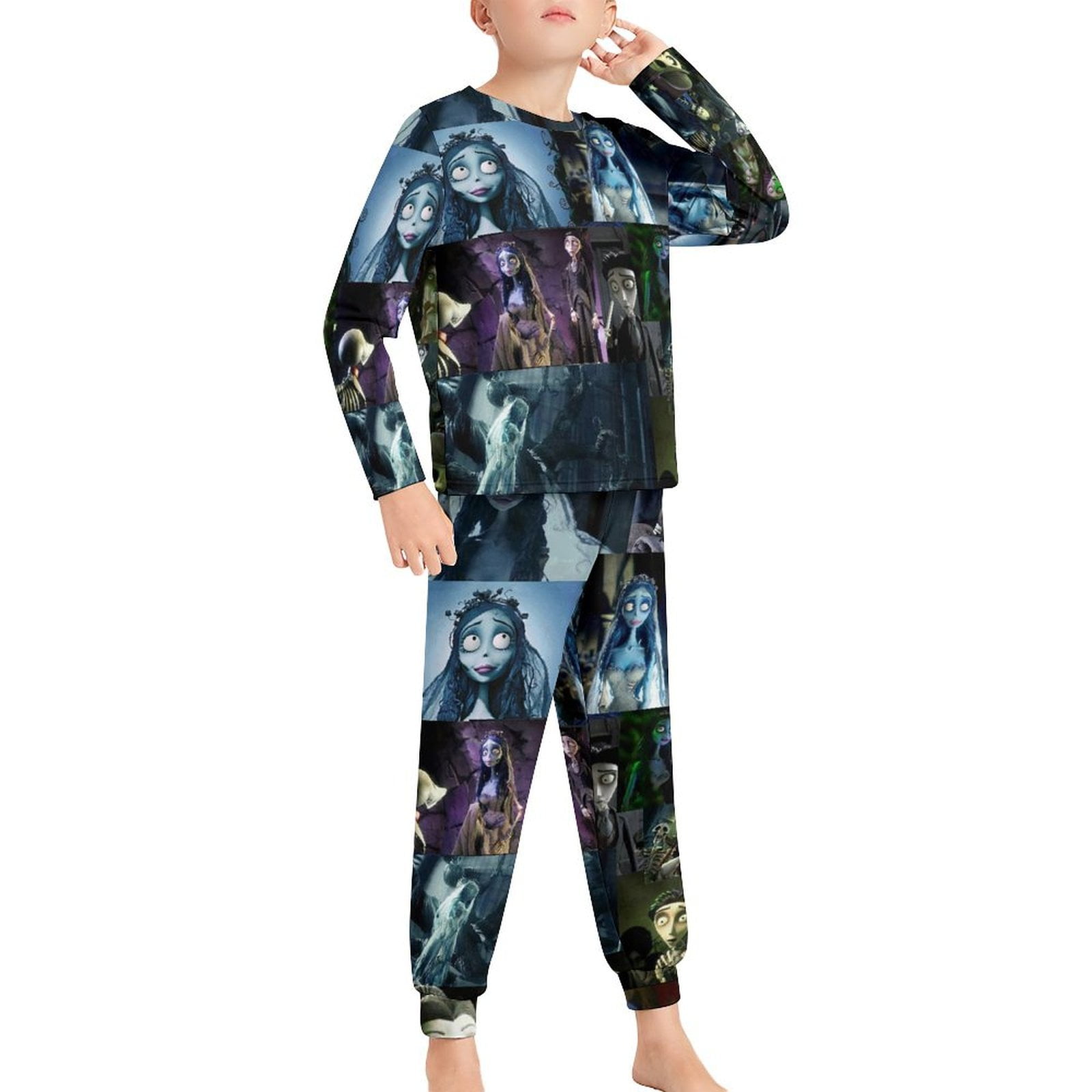 Corpse Bride Little Big Bo-ys Gi-rls Pajamas Set Long Sleeve Ki-ds PJs ...