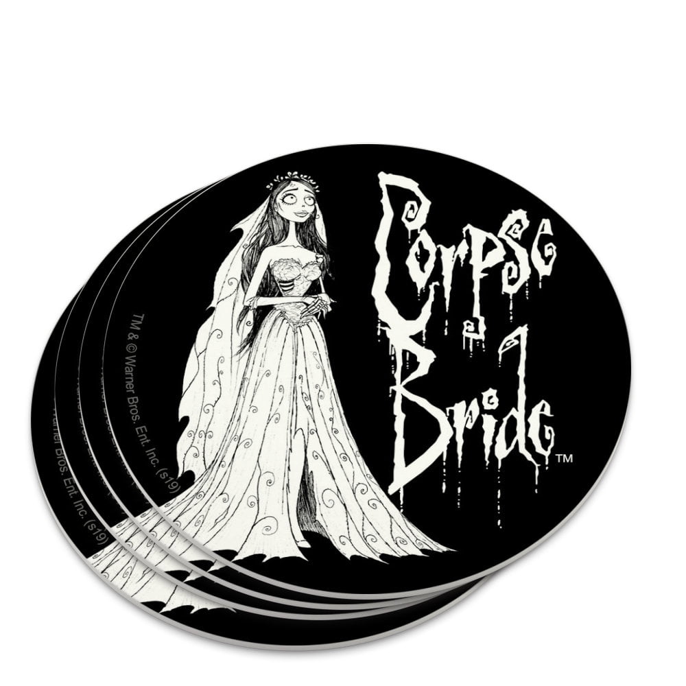 Corpse Bride Logo and Silhouette Novelty Coaster Set - Walmart.com