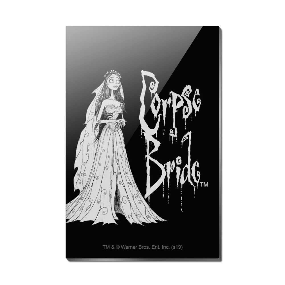 Corpse Bride Logo and Silhouette Rectangle Acrylic Fridge Refrigerator ...