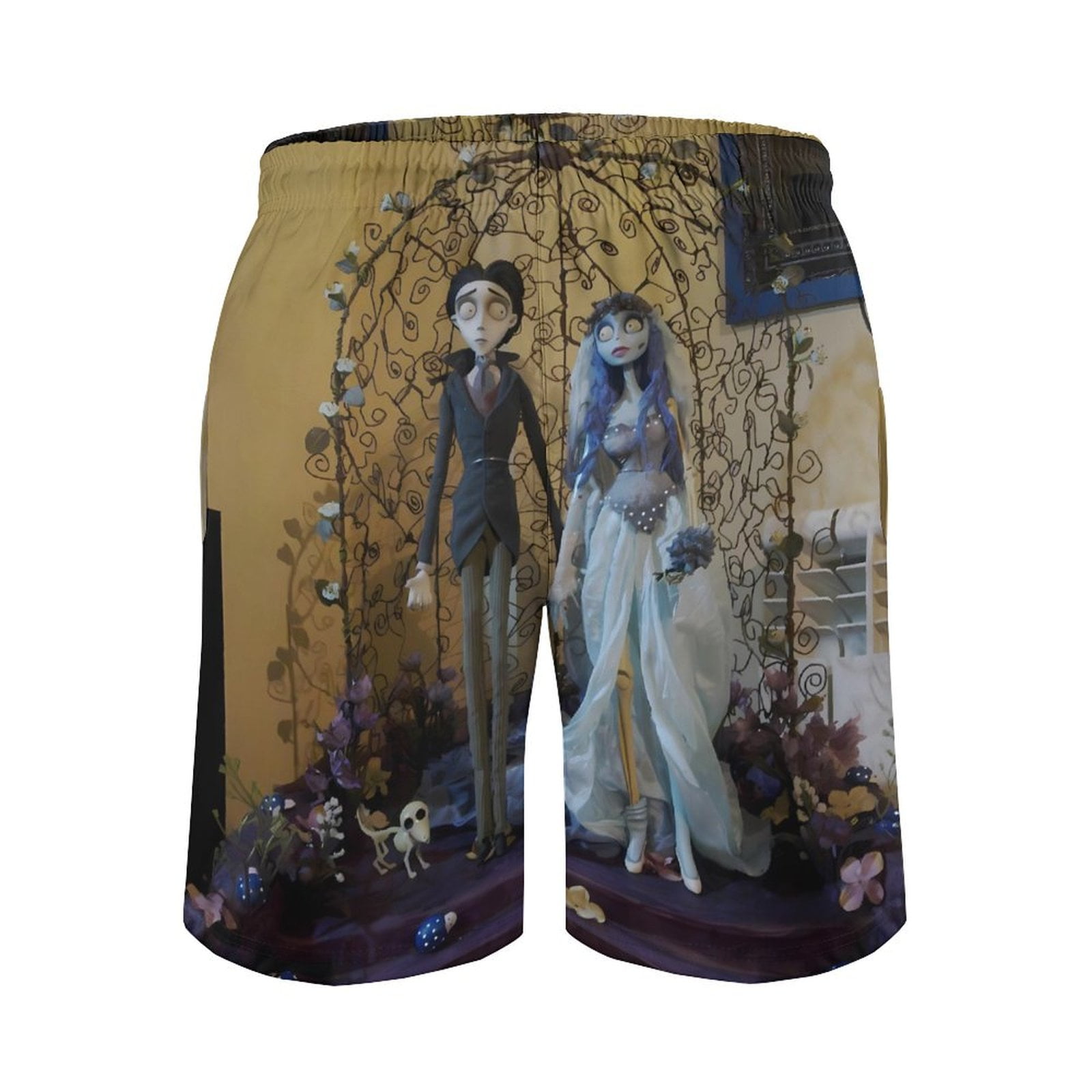 Corpse Bride Men's Shorts Quick Dry 3D Printed Beach Men's Swim Trunks ...