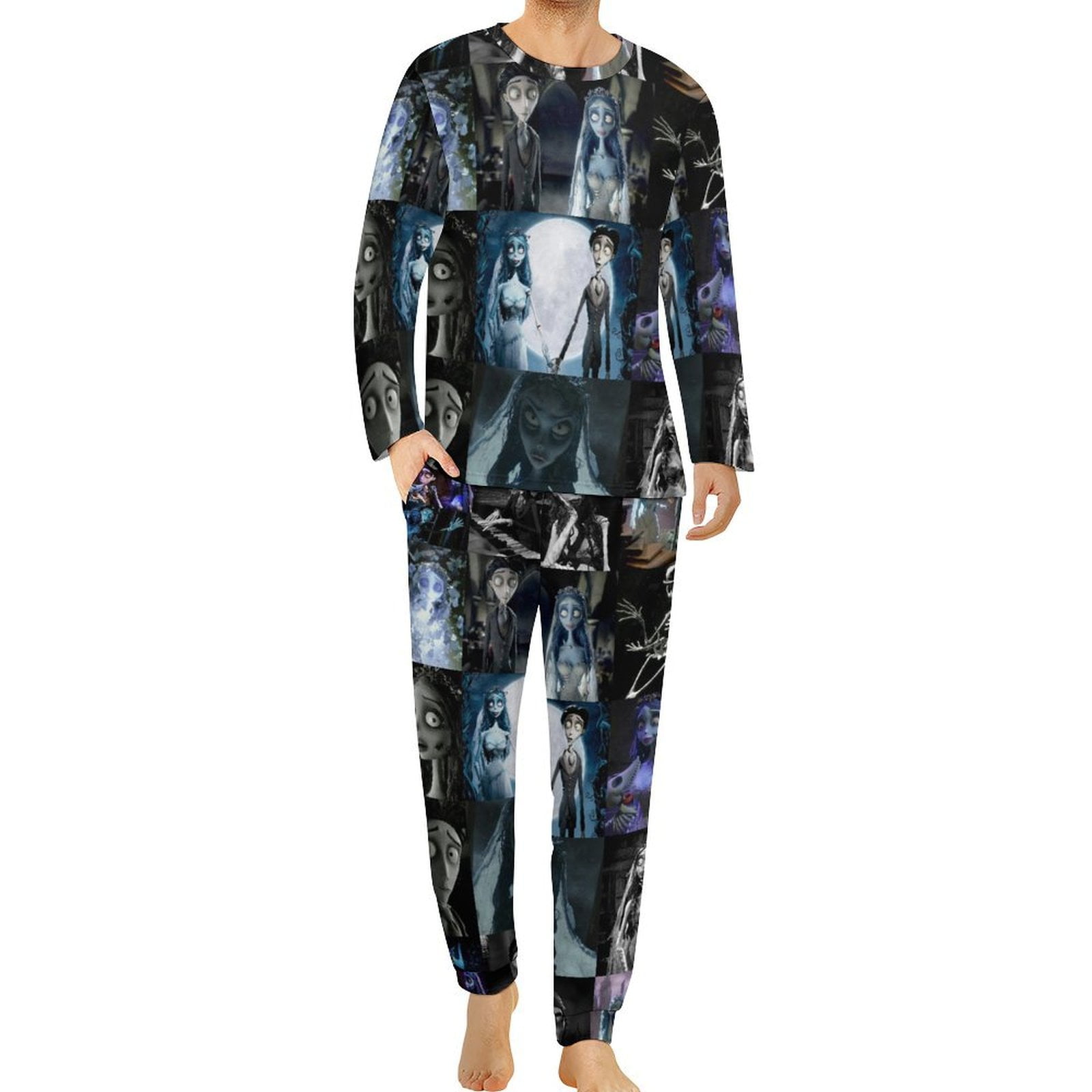 Corpse Bride Mens Pajamas Set Soft Pj Sets Comfy Sleepware Pajamas ...