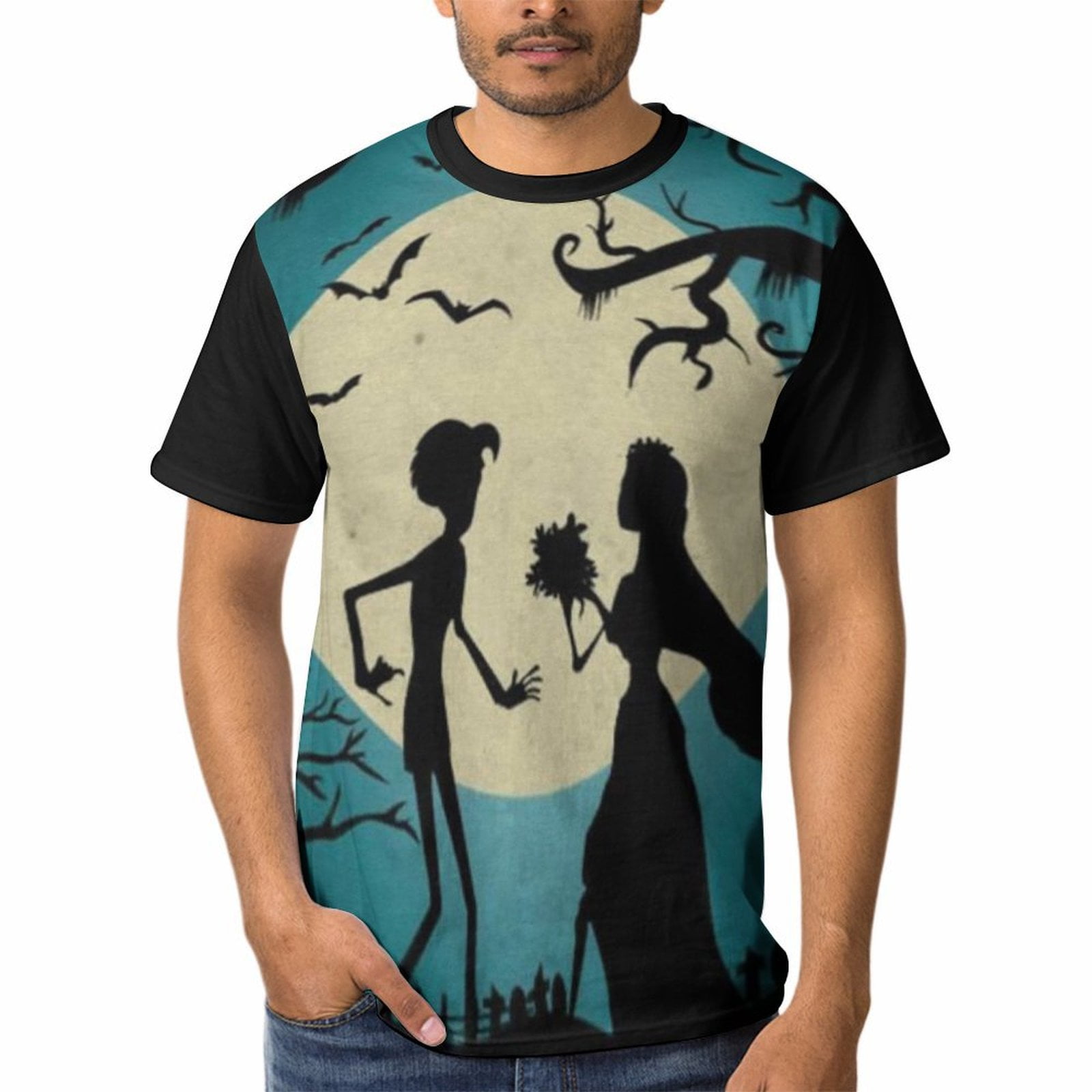 Corpse Bride Mens T-Shirt Short-Sleeved Shirts Round Neck Summer Tees ...