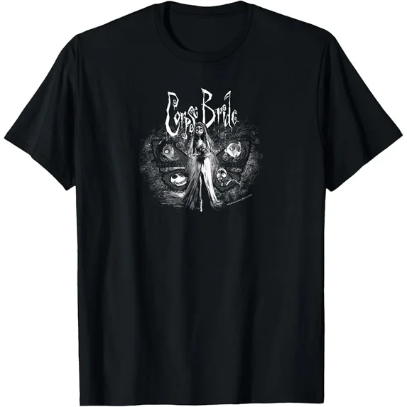 Corpse Bride Movie Bride To Be Black Adult Horror Film Merch Unisex T ...