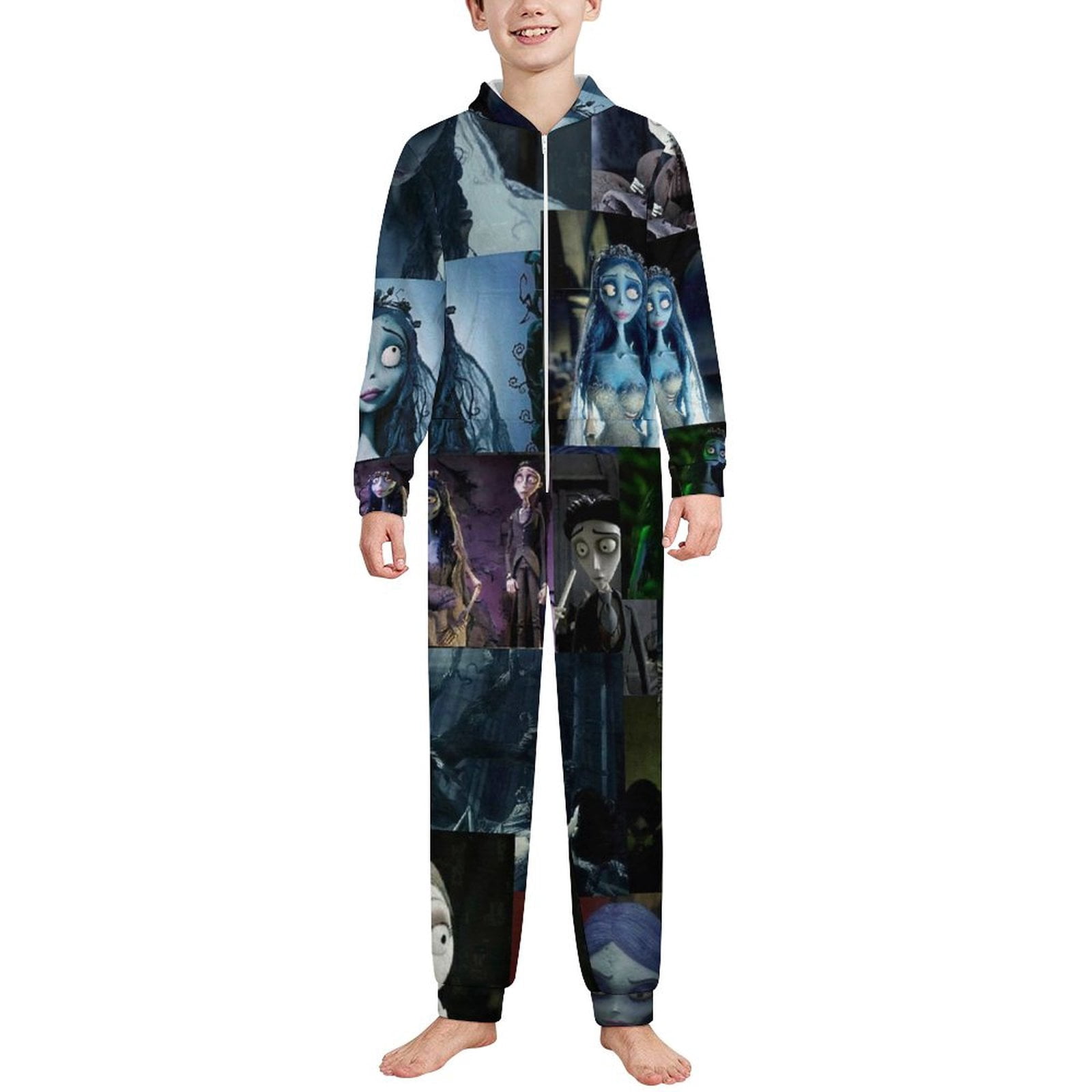 Corpse Bride One Piece Pajama Hooded Union Suit PJs Sleepwear - Walmart.com